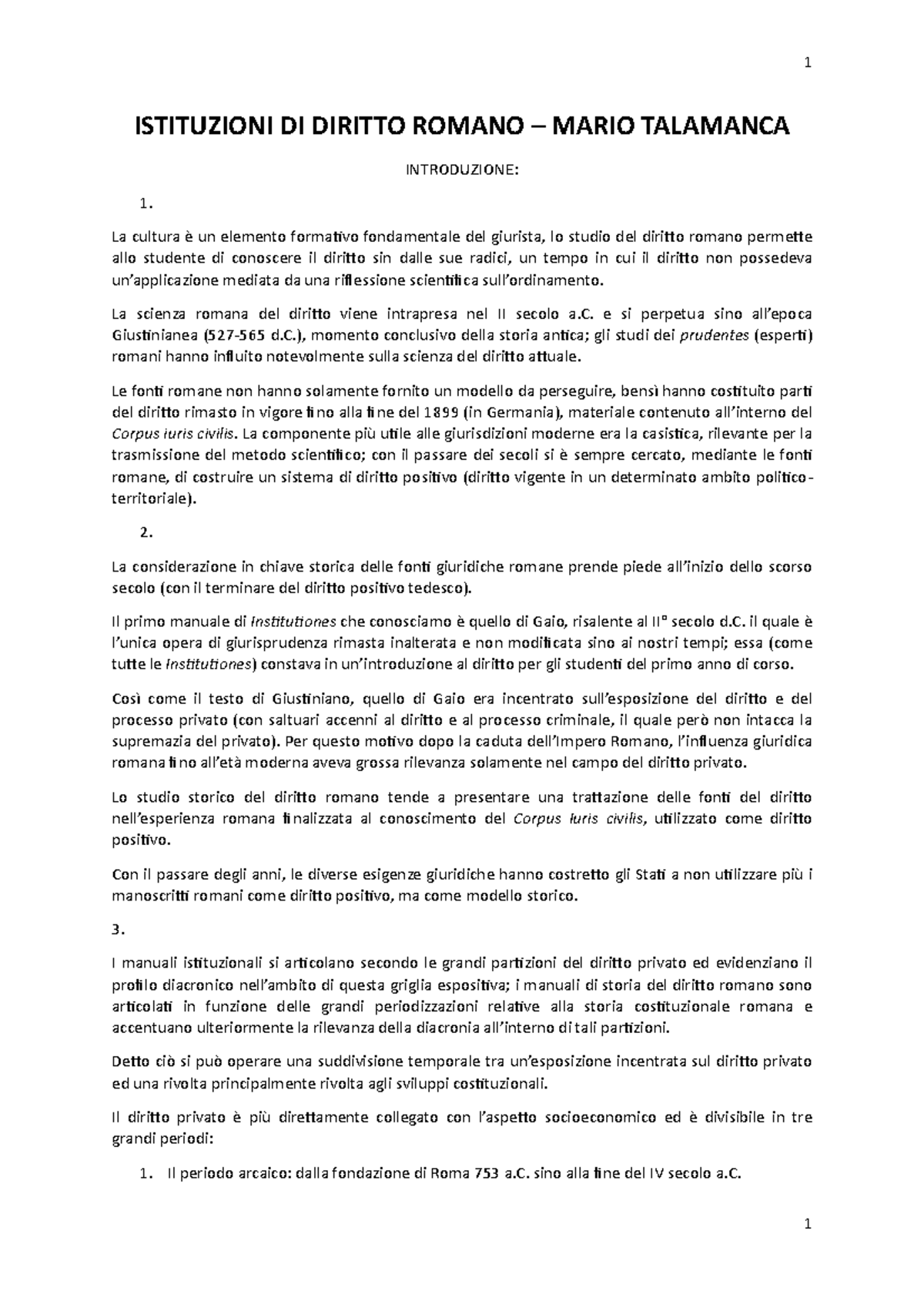 Diritto romano - Talamanca - ISTITUZIONI DI DIRITTO ROMANO 3 MARIO ...
