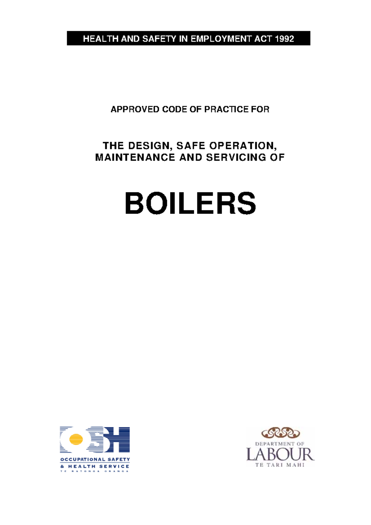1571WKS 1 energy safety ACOP boilers - APPROVED CODE OF PRACTICE FOR ...