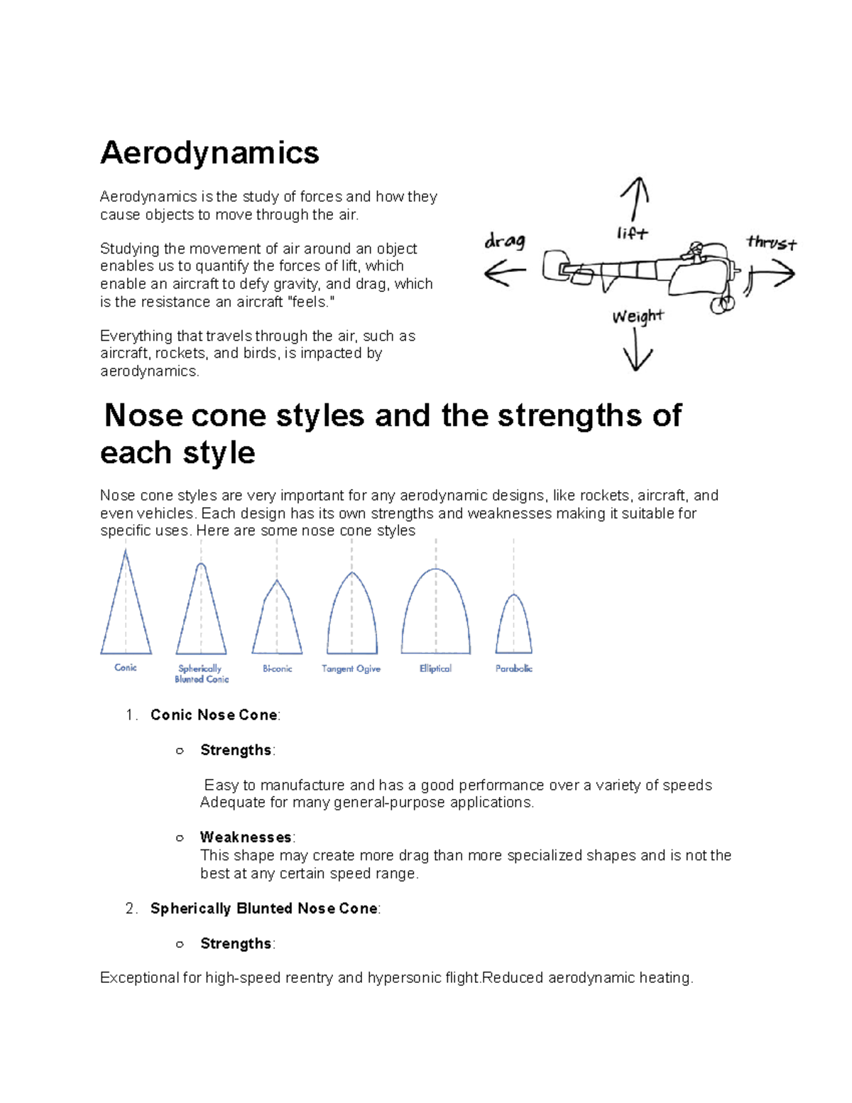 Research+Pop+bottle+(4)+ - Aerodynamics Aerodynamics is the study of ...