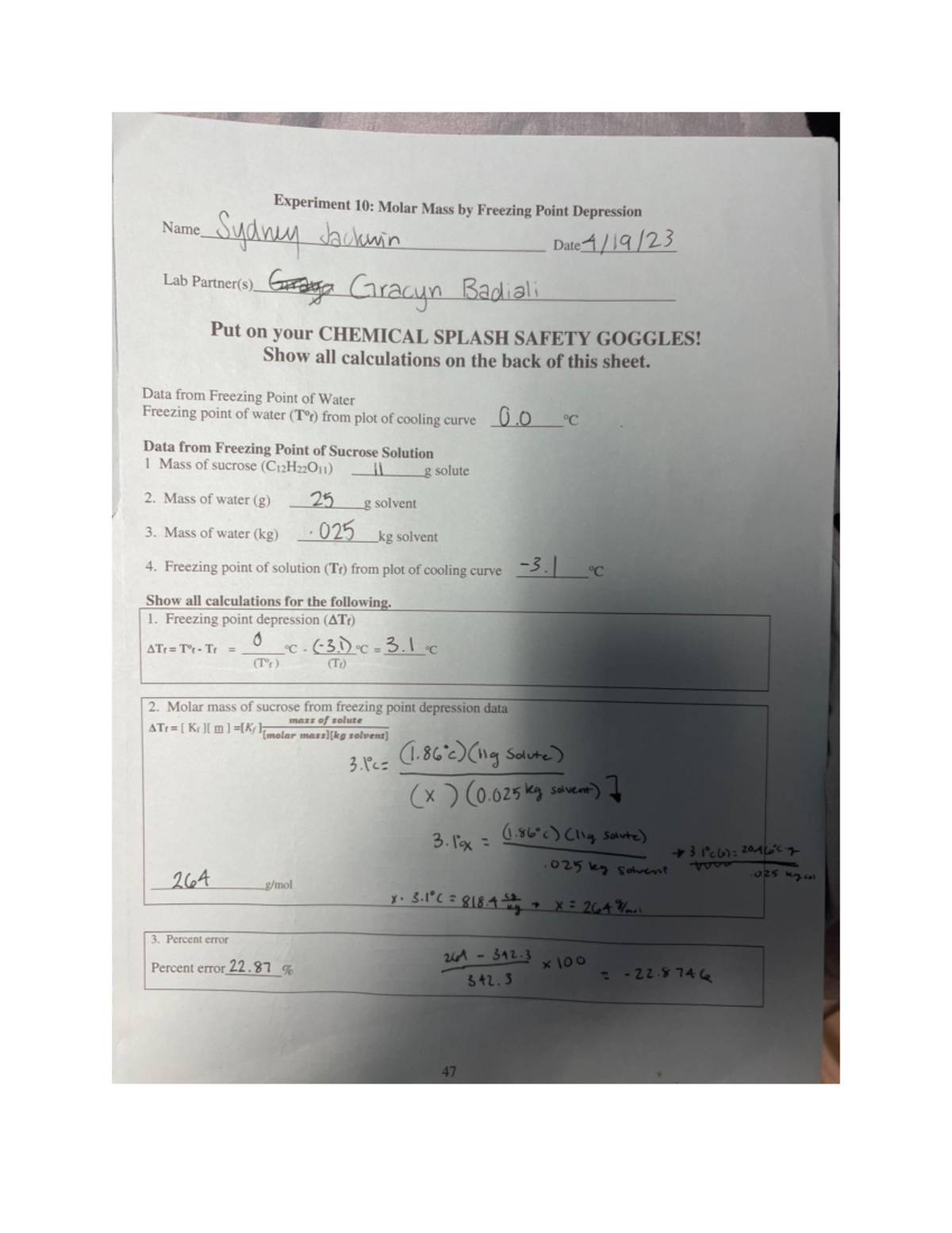 Lab 4- These are lab documents from Chem 104 Lab at Louisiana Tech ...