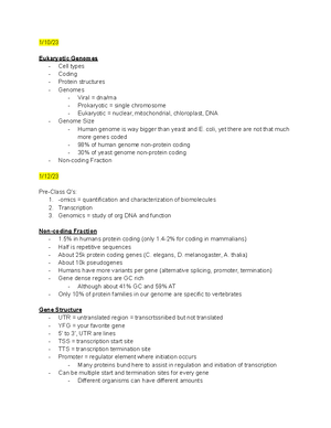 Biosc 1275 Genomics Qs - First half questions: 1. -omics ...