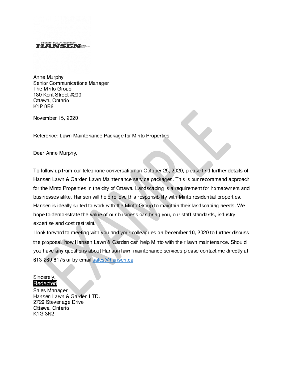 MKT2322 - Major Selling Project 2 - A+ Example 3 - Anne Murphy Senior ...