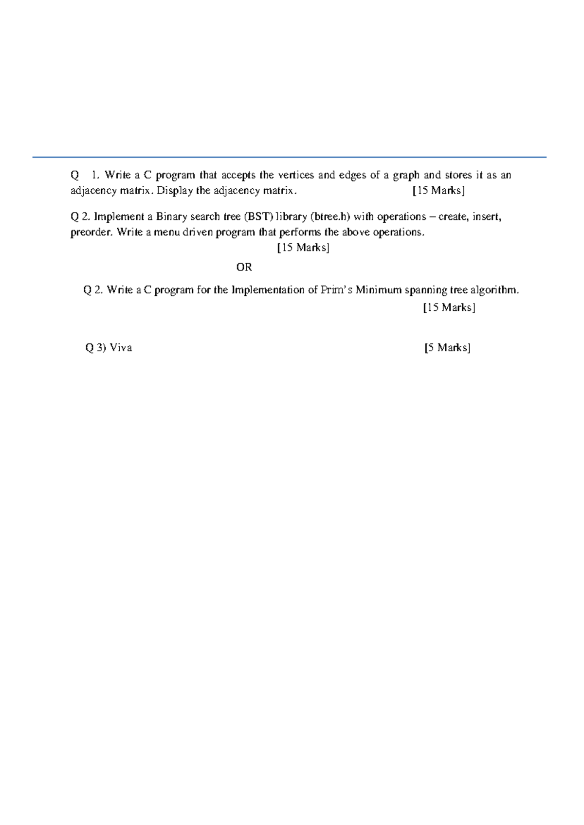 Combined SYBSc Semiv Practical Slips - Q 1. Write a C program that accepts the vertices and ...