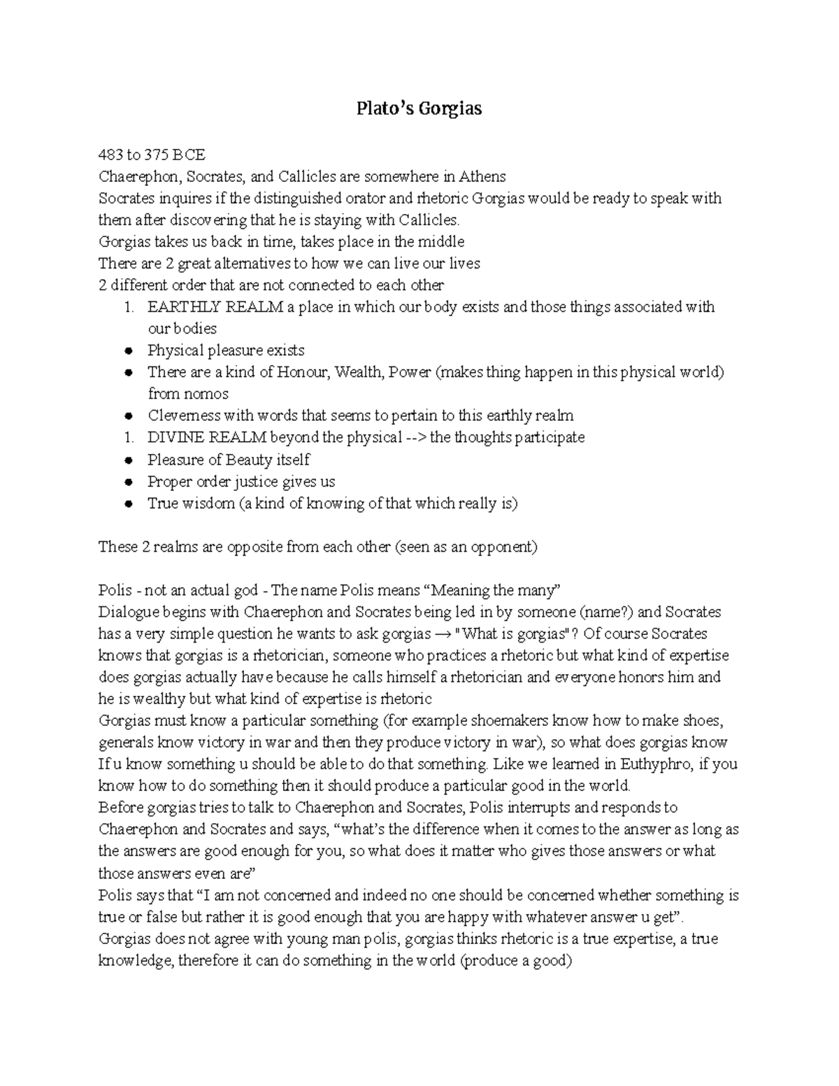 Plato's Gorgias - Plato’s Gorgias 483 to 375 BCE Chaerephon, Socrates ...