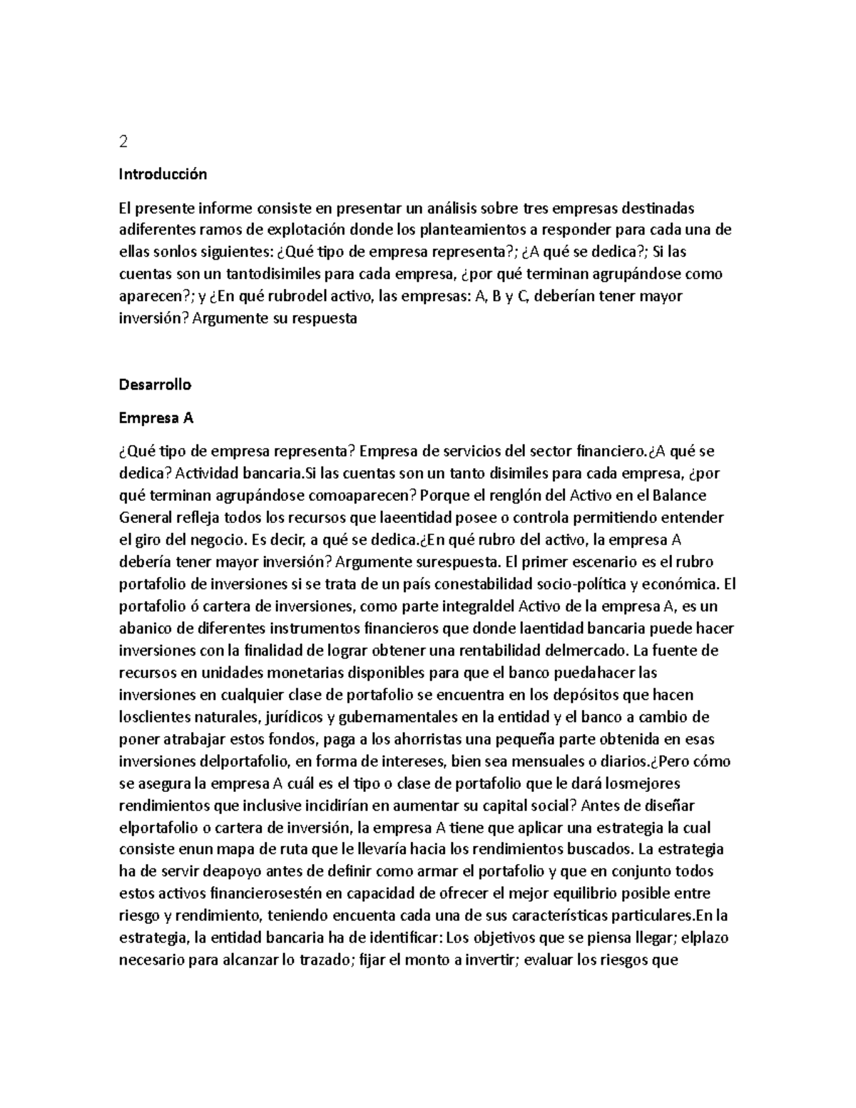 Contabilidad empresas AB y C - 2 Introducción El presente informe ...