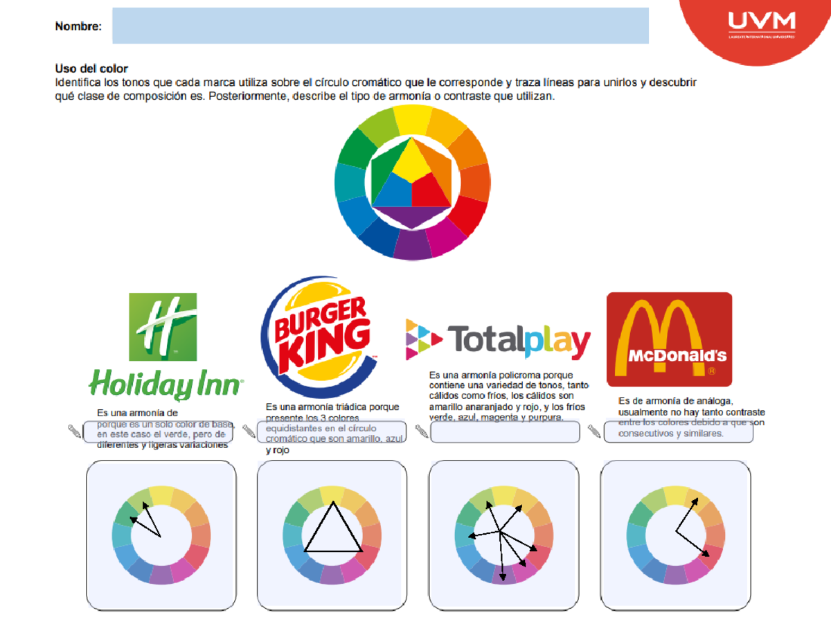 Armonia y contraste - Nombre: UVM issue binsilisu Uso del color ...