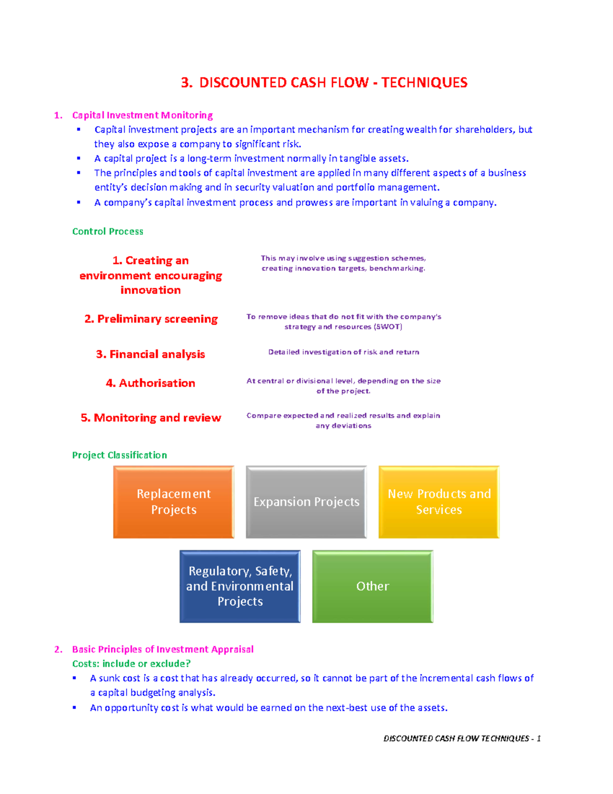 3. DCF Techniques - notes - 3. DISCOUNTED CASH FLOW - TECHNIQUES ...