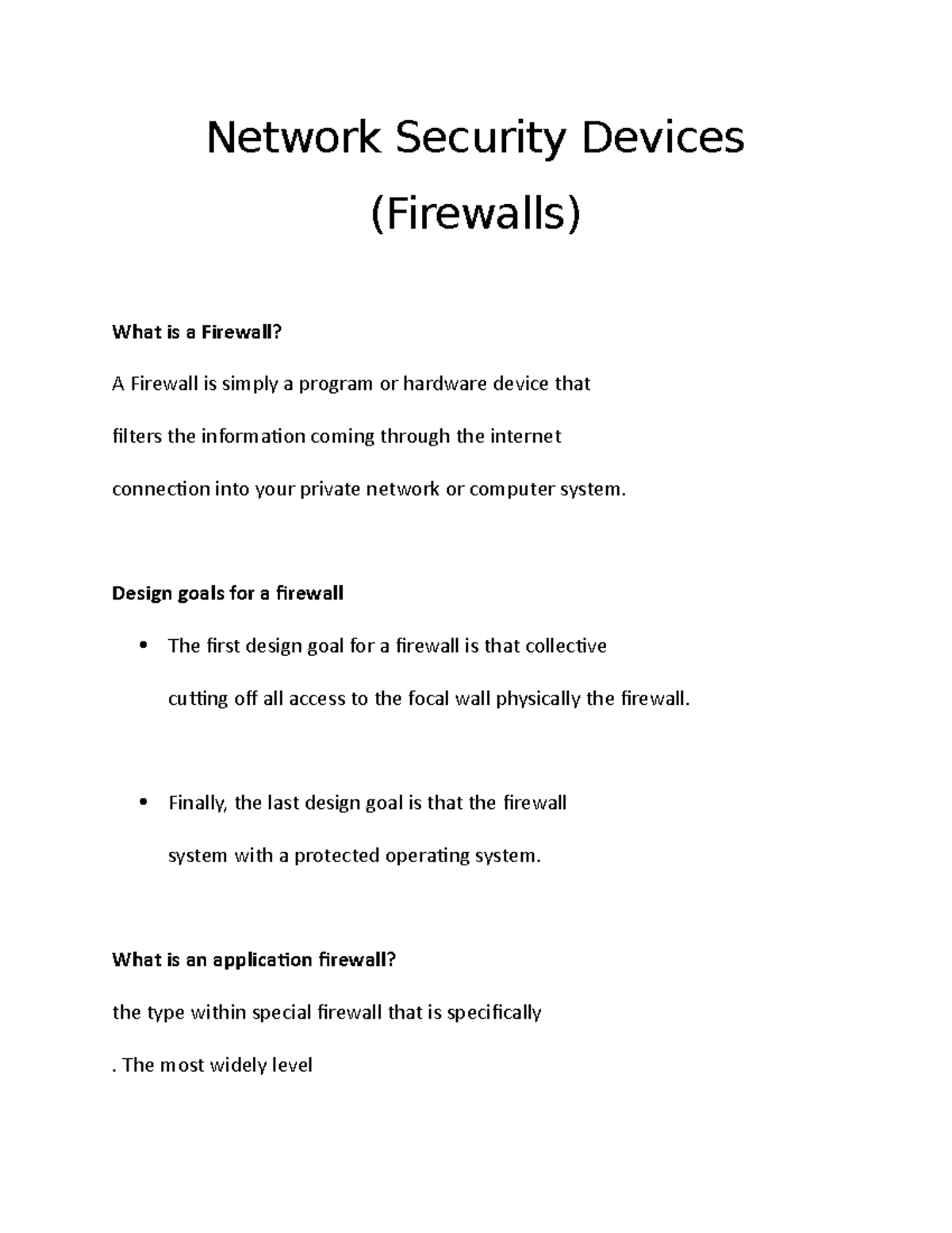Network Security Devices - Network Security Devices (Firewalls) What is ...