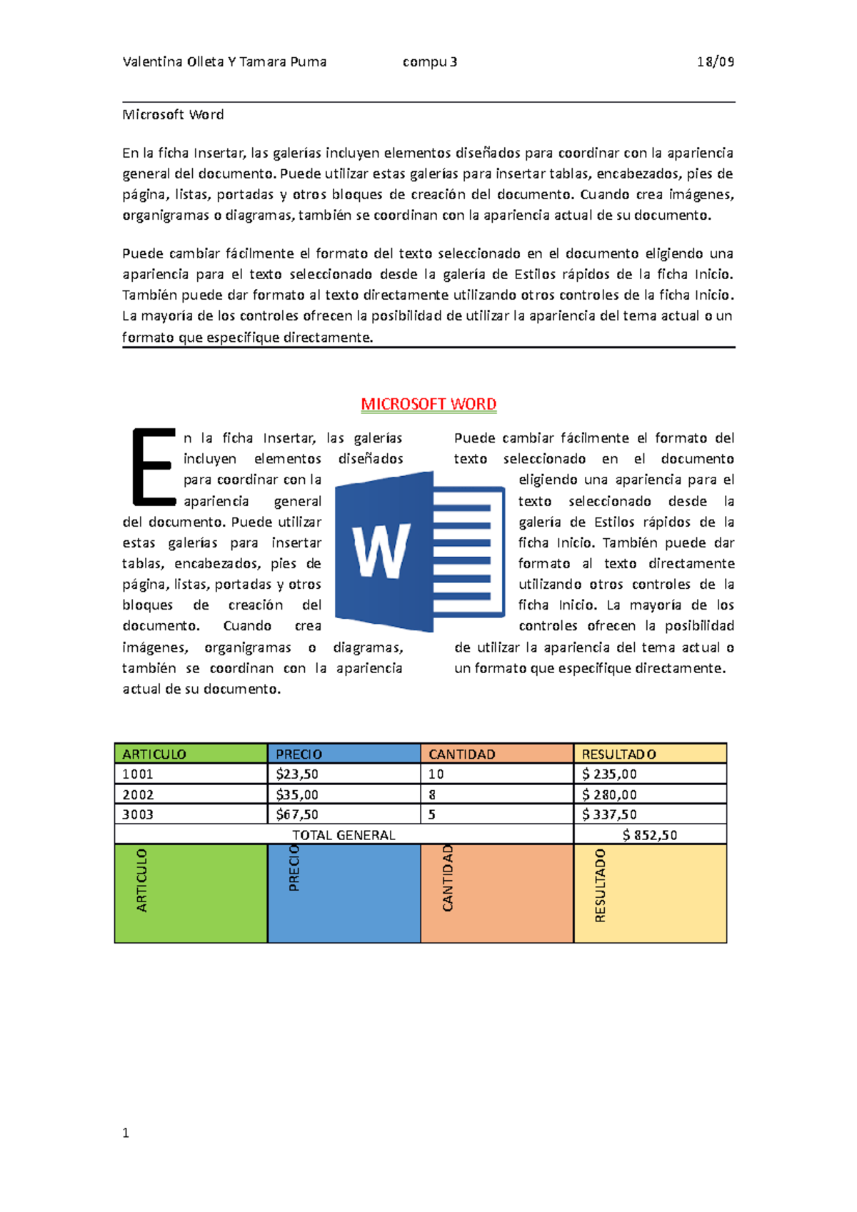 Trabajo practico word - Valentina Olleta Y Tamara Puma compu 3 18 ...