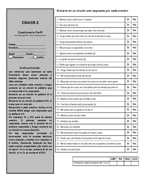 Escala de Ansiedad Manifiesta en ninos - Cmasr-2 - Manual-pdf - Escala de Ansiedad Manifiesta en ...