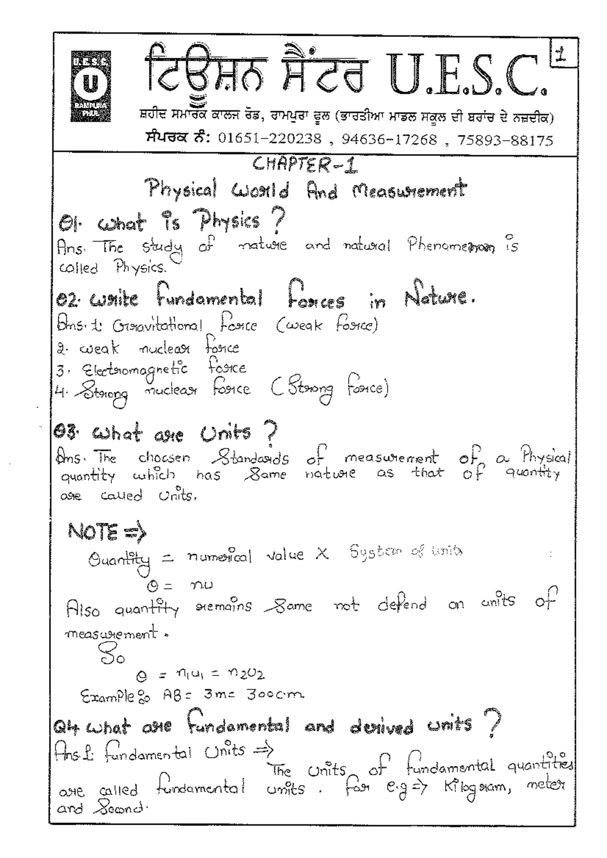Lesson 1 ( +1 Physics - lecture notes - MGMT 645 - Studocu