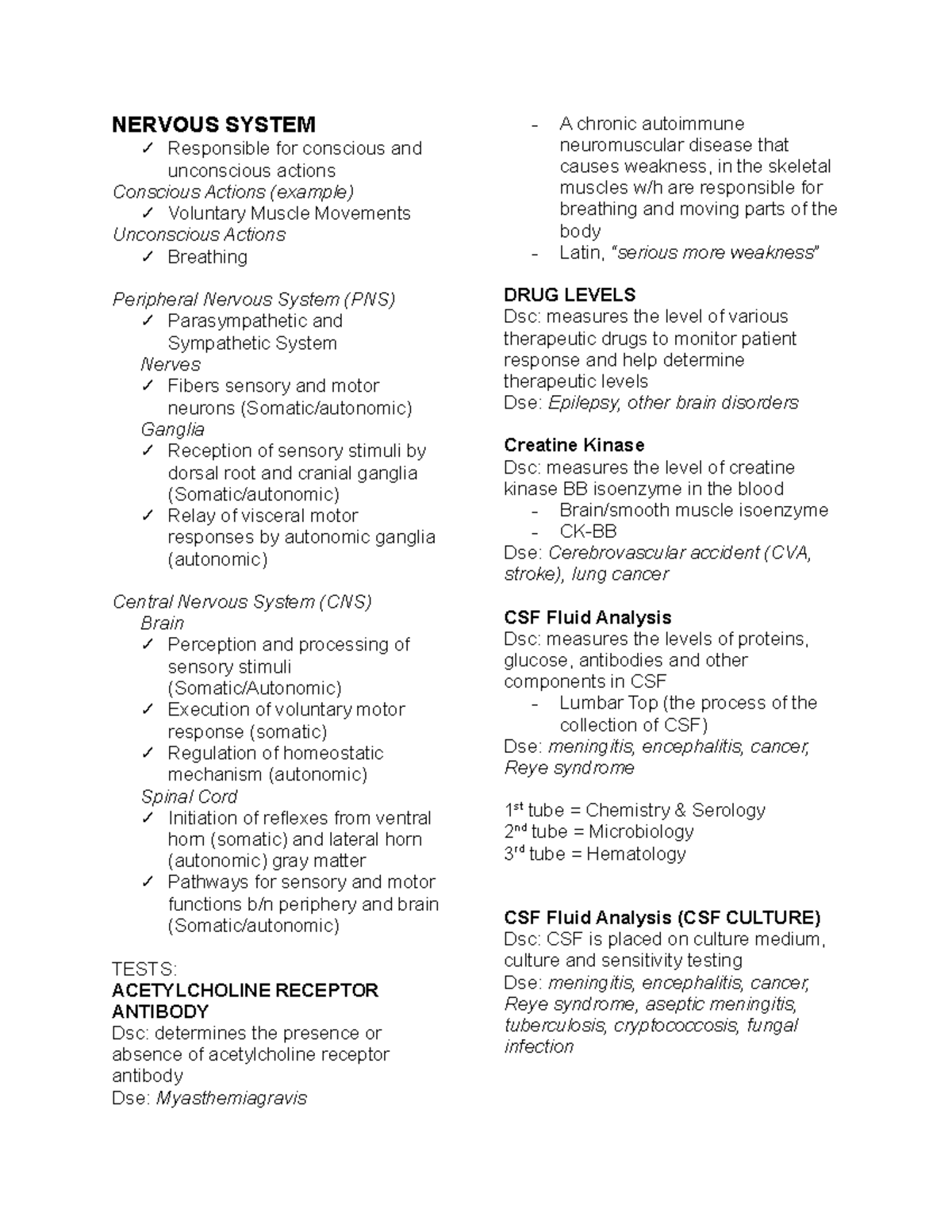 Nervous System and Endocrine System - NERVOUS SYSTEM Responsible for ...