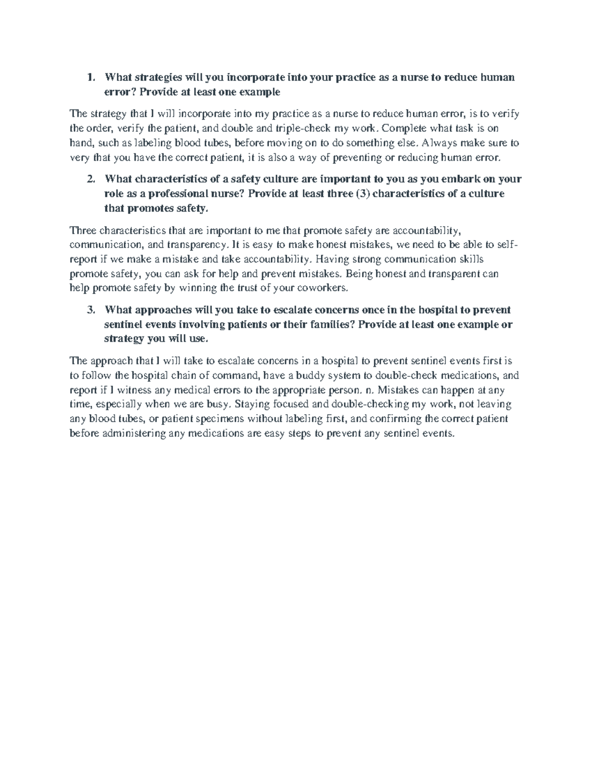 IHI PS 101 Module - What strategies will you incorporate into your ...