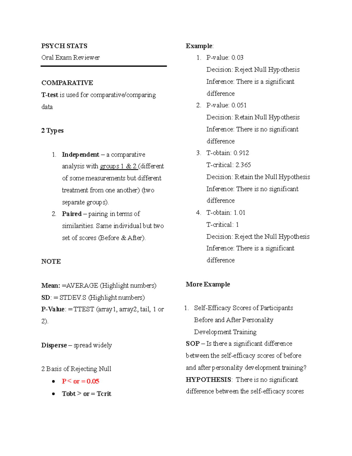 Psych Stats ORAL EXAM Reviewer - PSYCH STATS Oral Exam Reviewer ...