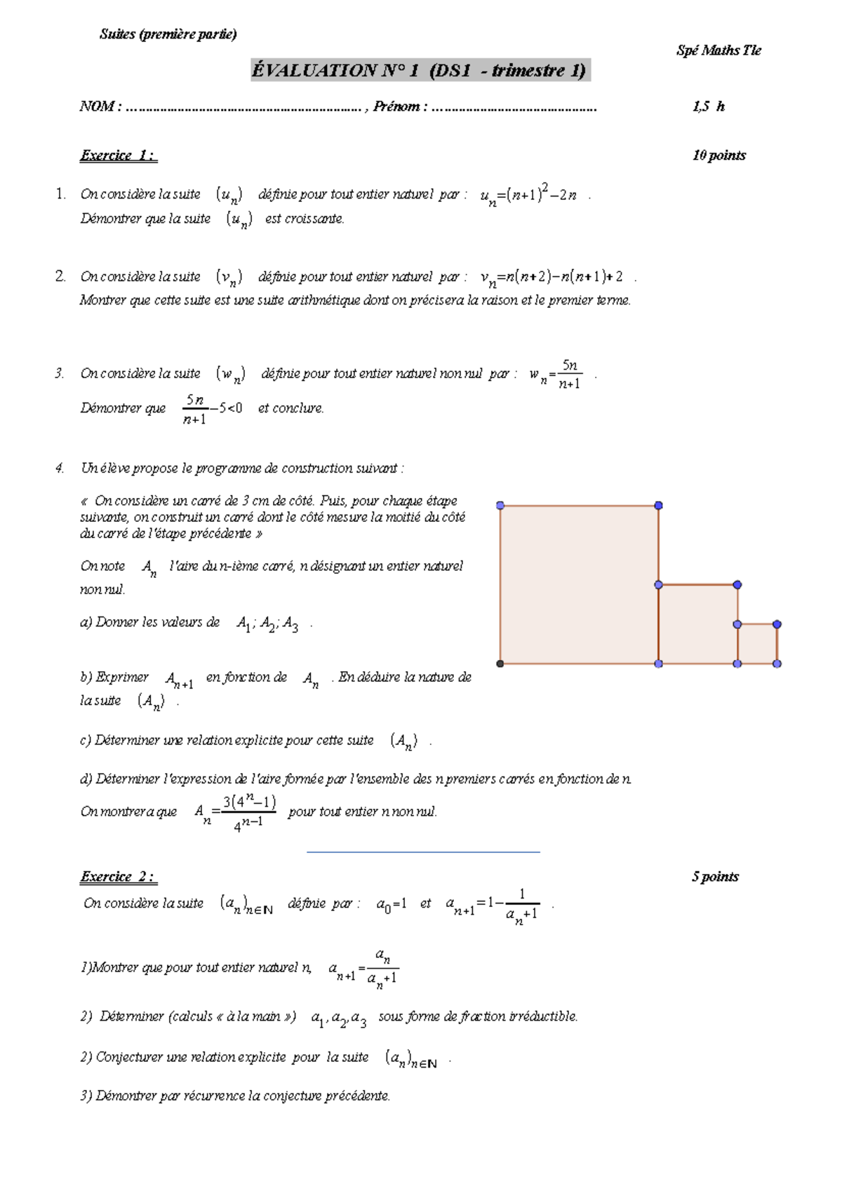 DS1Suitespart 1Spemathstle 20212022 - Suites (première partie) Spé ...
