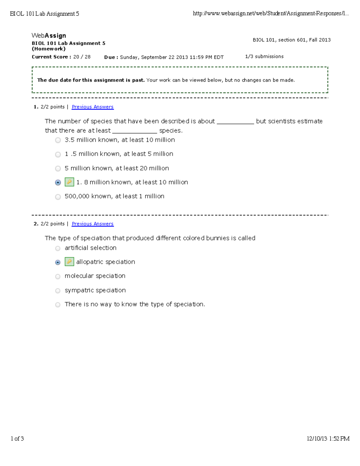 BIOL 101 Lab Assignment 5 - webassign/web/Student/Assignment-Responses/l... BIOL 101 Lab ...