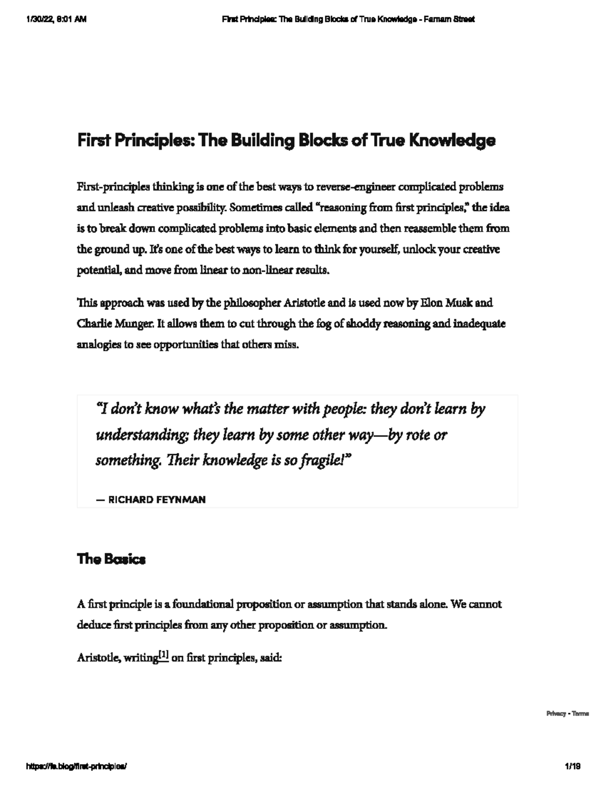 First Principles - PHIL 1010 - Studocu