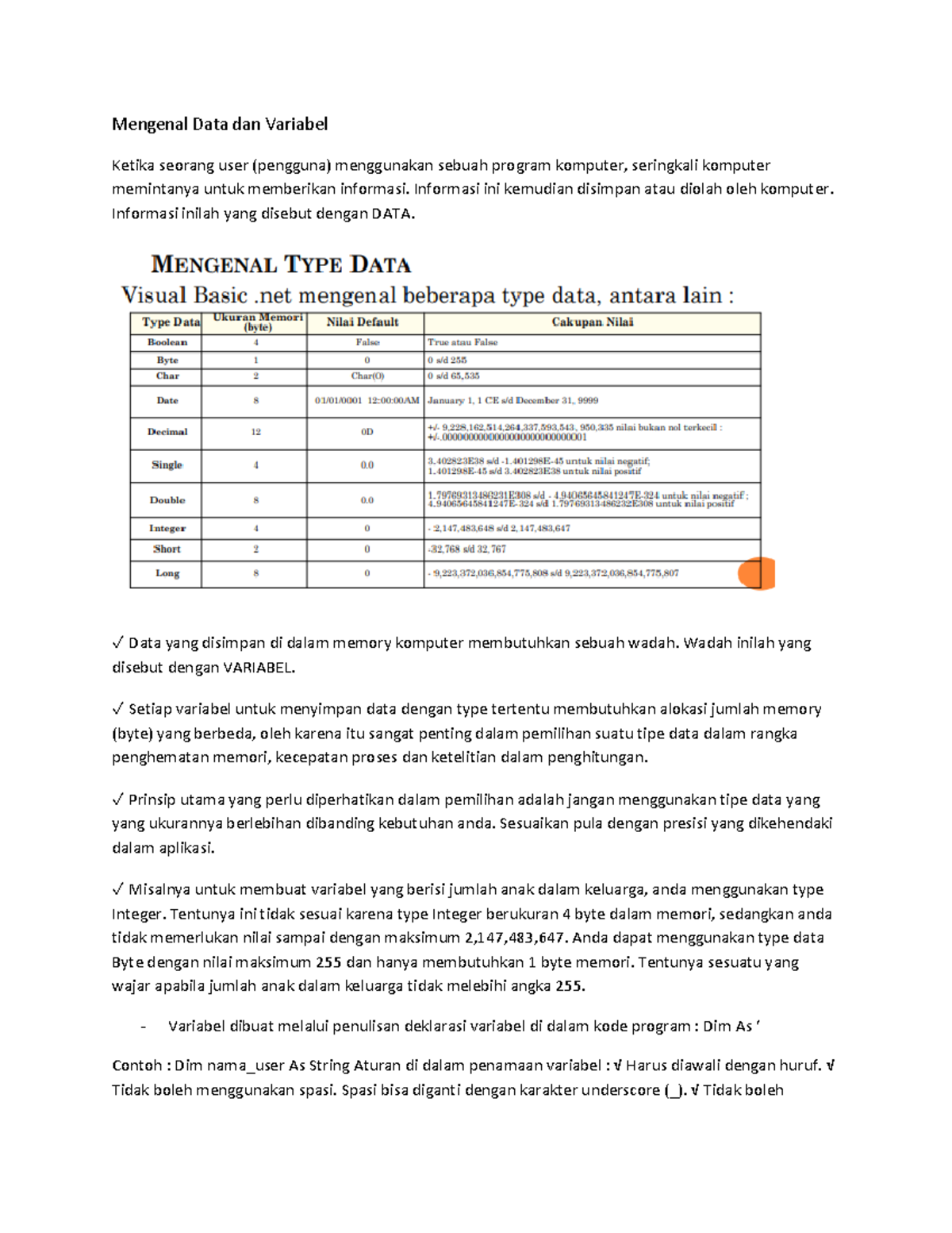 Penggunaan Data dan Variable - Mengenal Data dan Variabel Ketika ...