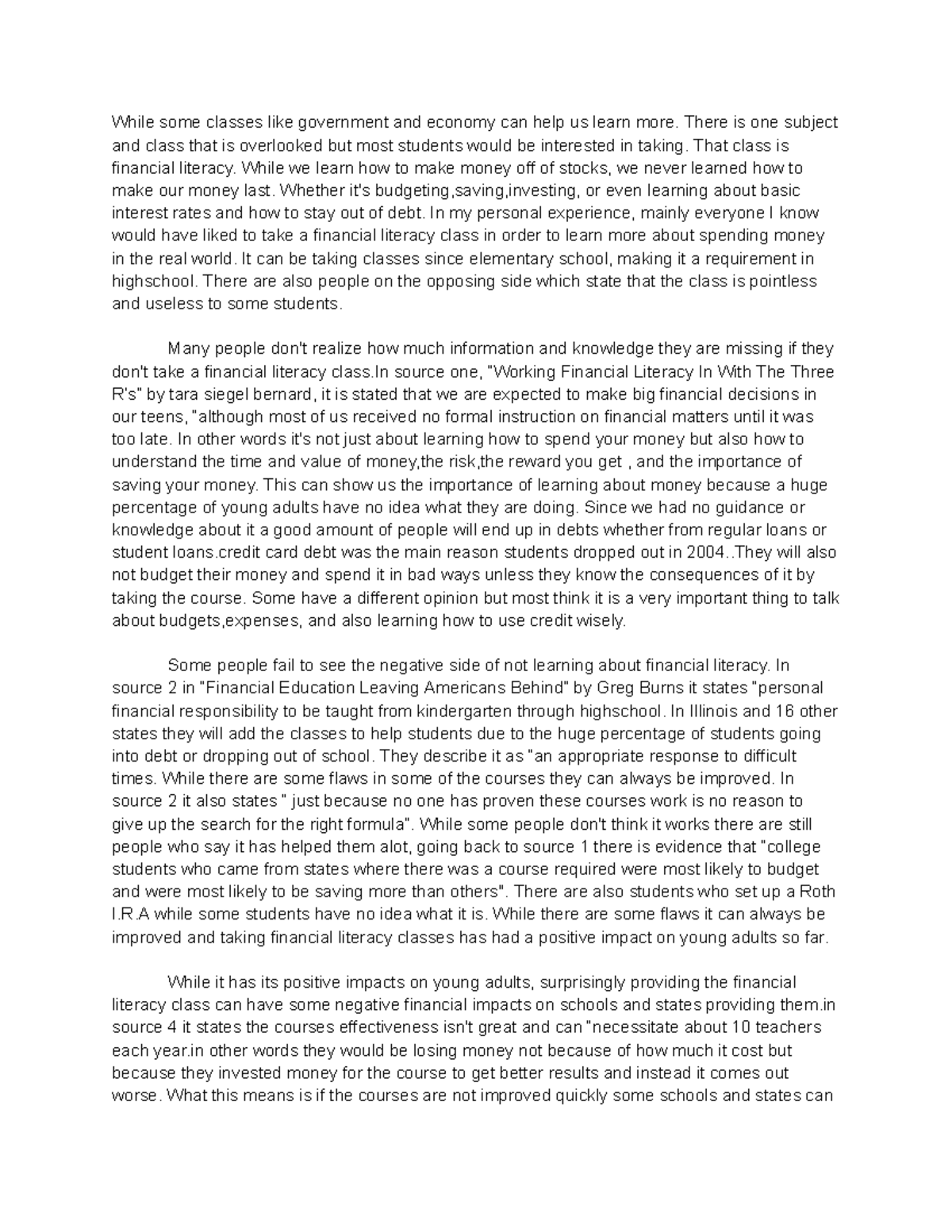 Anthony Ramirez-District Writing Assessment DWA - While some classes ...