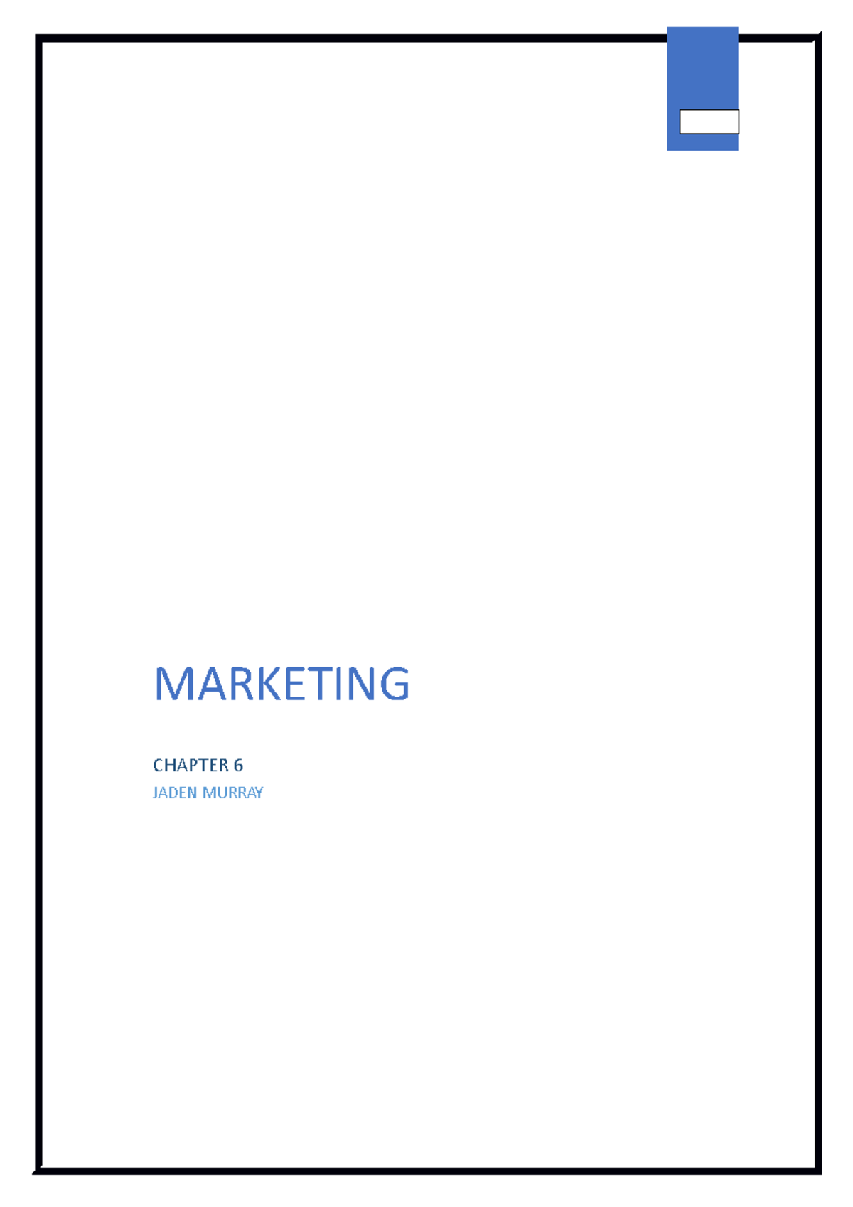 Chapter 6 - MARKETING CHAPTER 6 JADEN MURRAY Balancing Act Employee ...