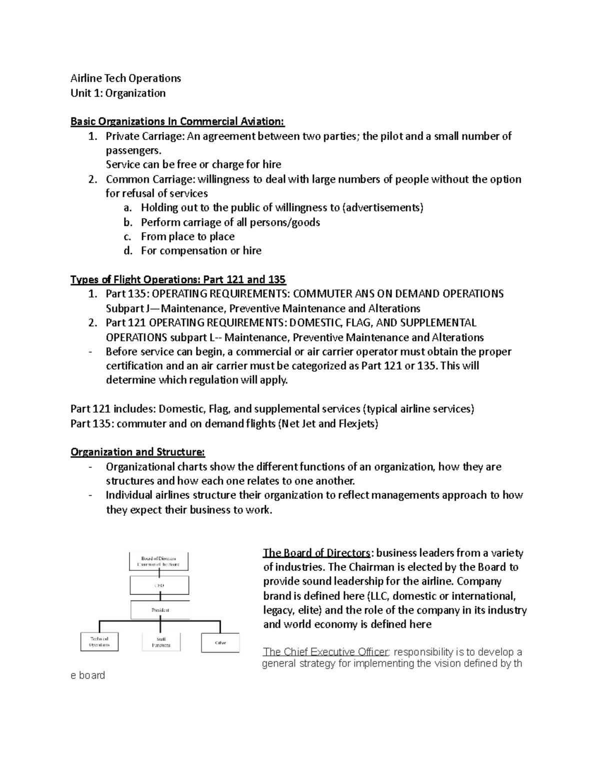 Unit 1: Organization - From a regulatory perspective, we shall examine ...