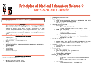 PMTP 2 LAB Chapter 8 - Principles of Medical Laboratory Science 2 TOPIC: ARTERIAL PUNCTURE ...