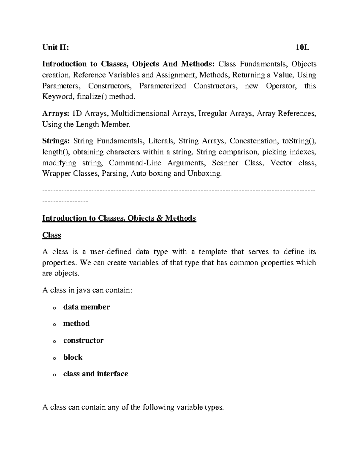 B6 Module II java - Students will leverage the concepts of inheritance, interfaces, and ...