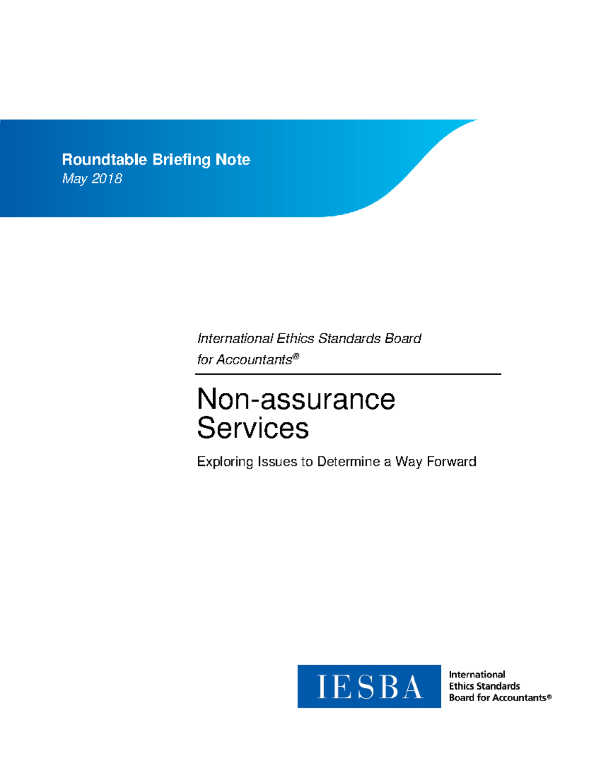 Non assurance Services Roundtable Briefing Note - IFAC Board ...