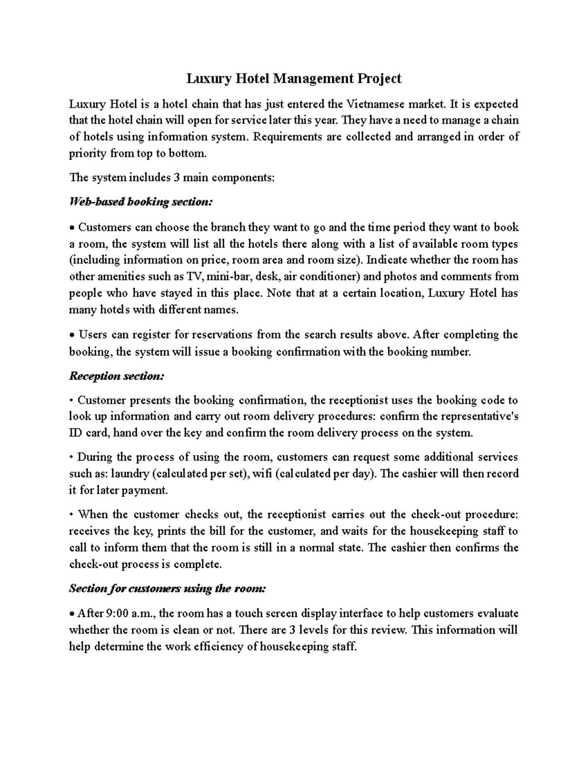 02 Luxury Hotel Management Project - Luxury Hotel Management Project ...