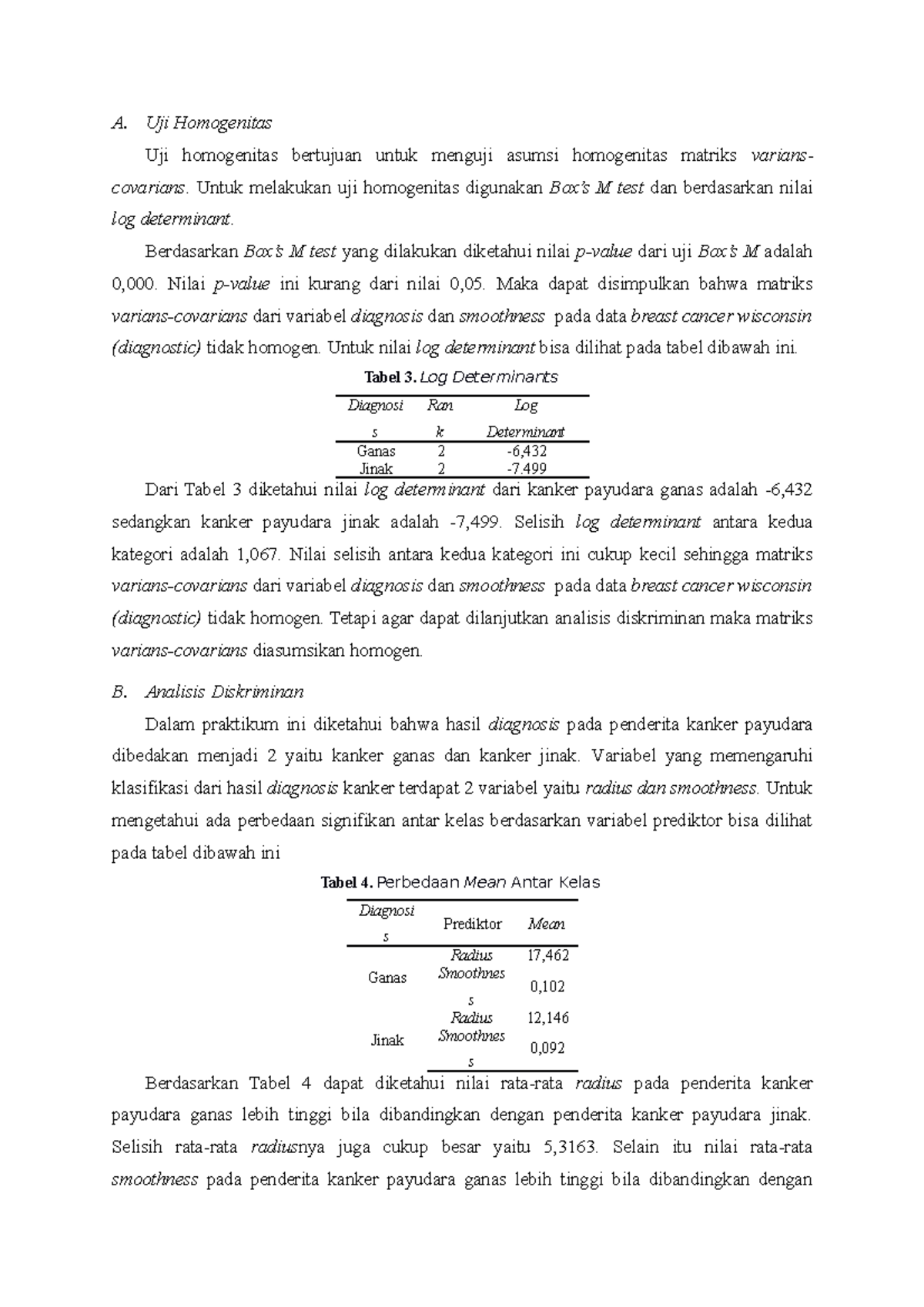 AED Hasil Uji Homogenitas - A. Uji Homogenitas Uji homogenitas ...