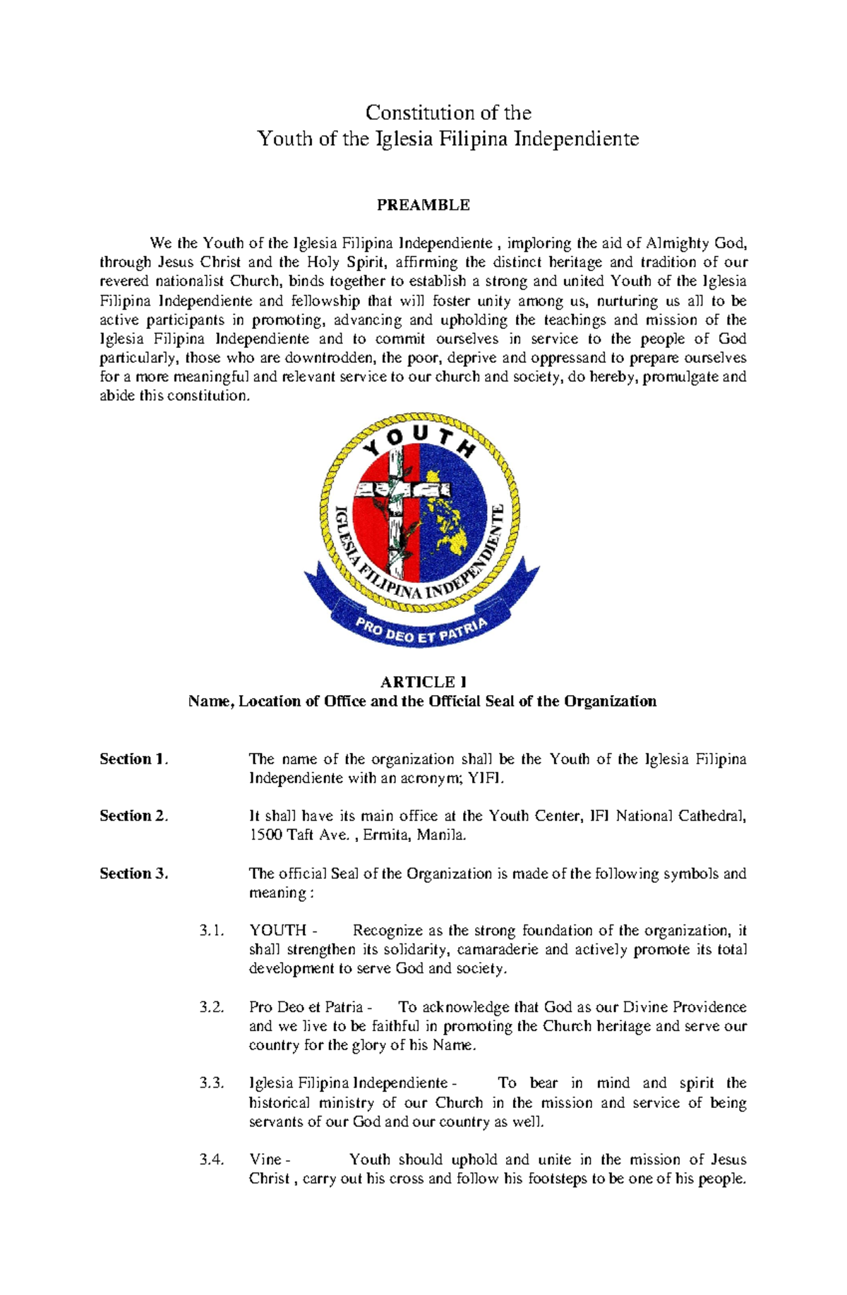 CBL NYEC-XV-rev1 - By laws example - Constitution of the Youth of the ...