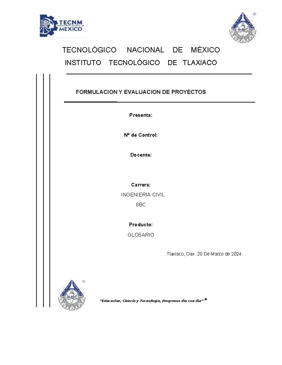 Portada - copia - apuntes - Formulación y evaluación de proyectos ...