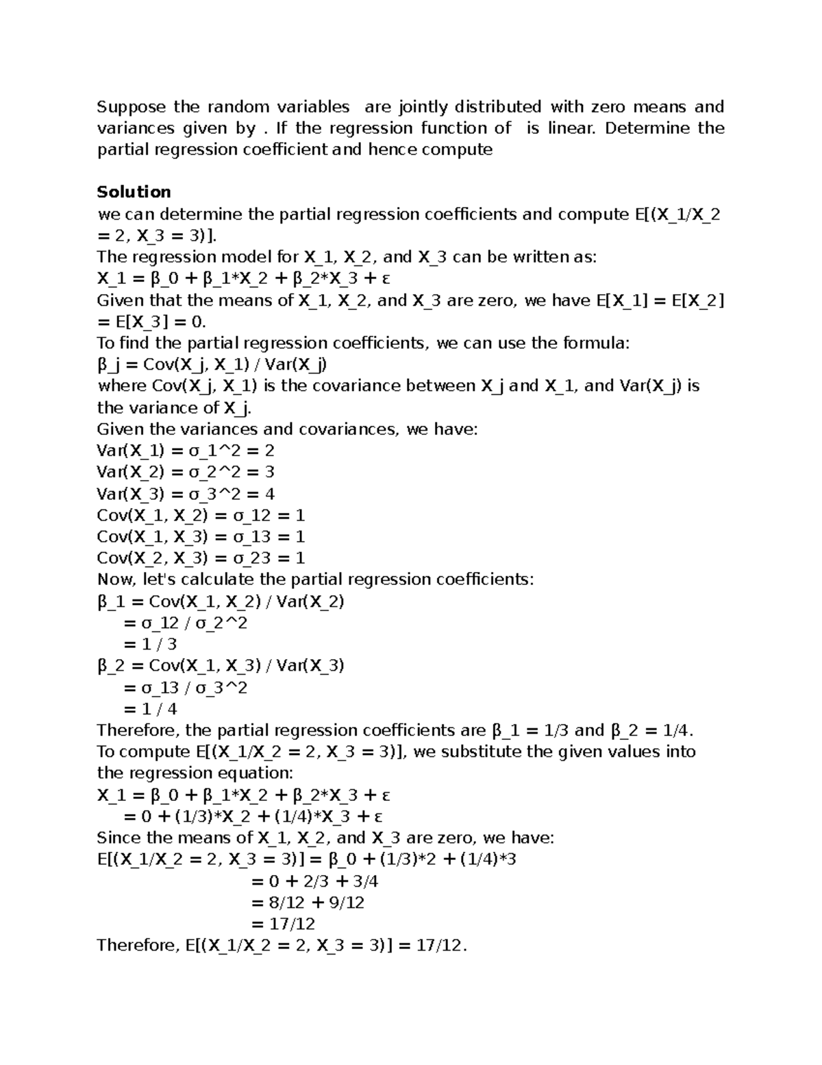 PROB STAT 3 QUESTION - Suppose the random variables are jointly ...