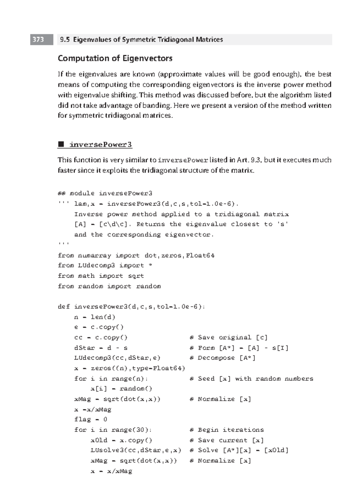 Numerical Method With Python 128 373 9 Eigenvalues Of Symmetric Tridiagonal Matrices