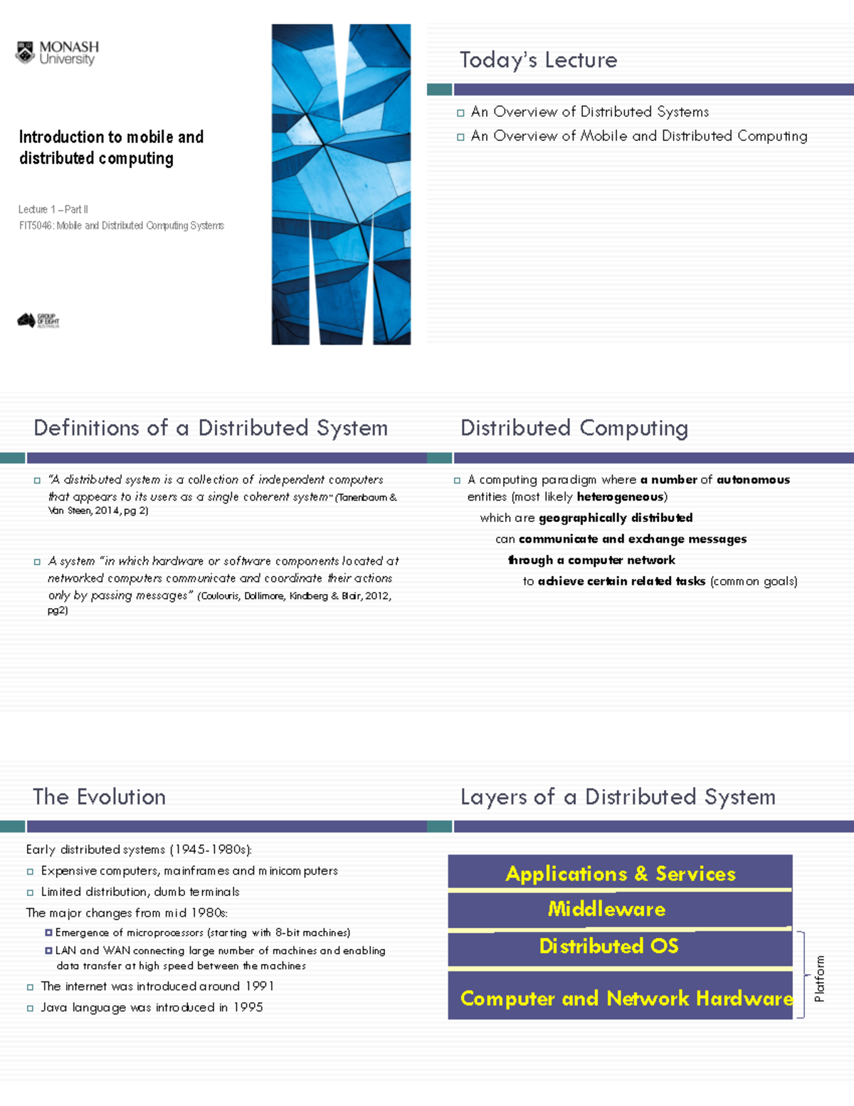 FIT5046-Lecture 1-Part2-2019 - Introduction to mobile and distributed ...