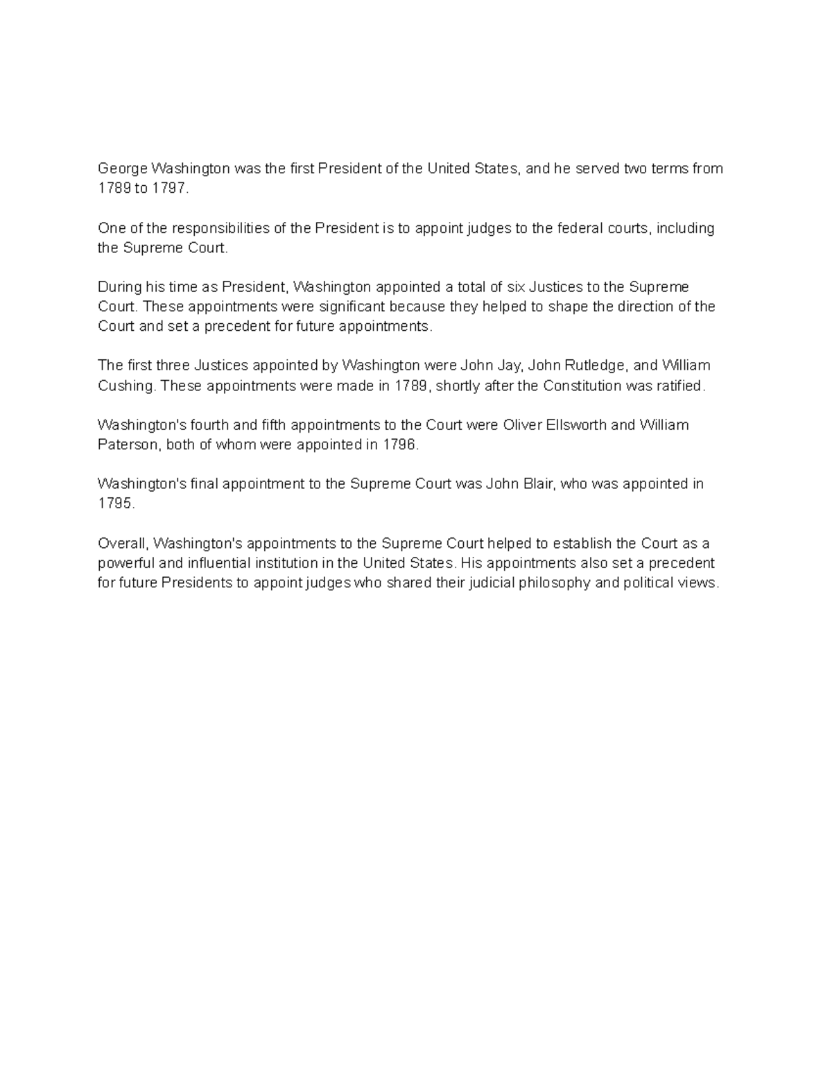 3 - us history notes - George Washington was the first President of the ...