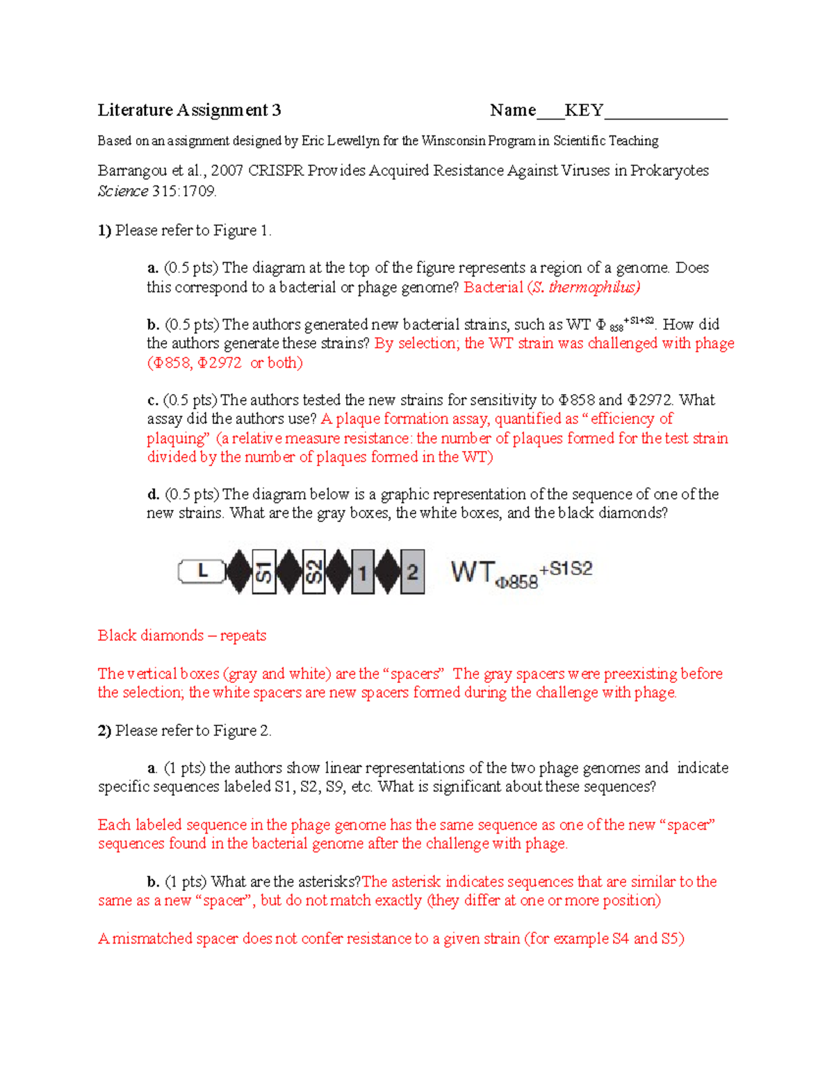 Lit Assign 3 Key - Literature Assignment 3 Name___KEY ...