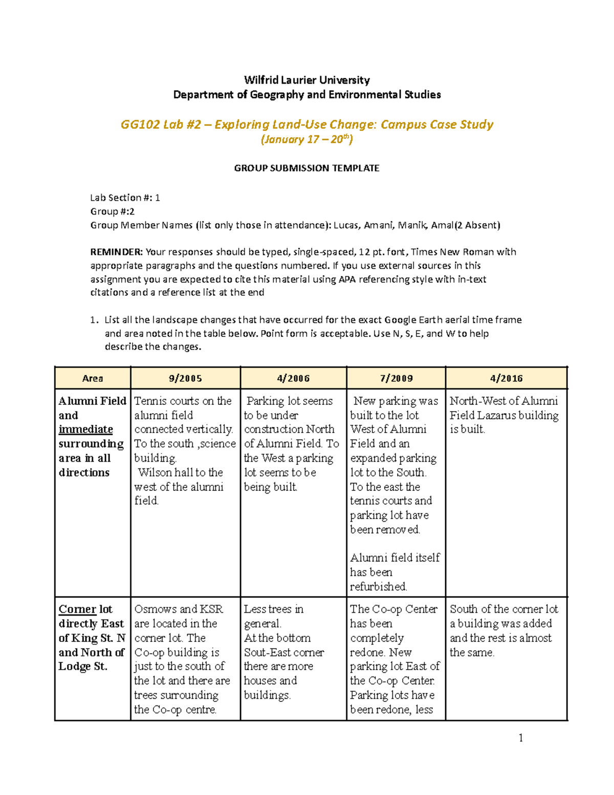 GG102 Lab Tutorial 2 - Wilfrid Laurier University Department of ...