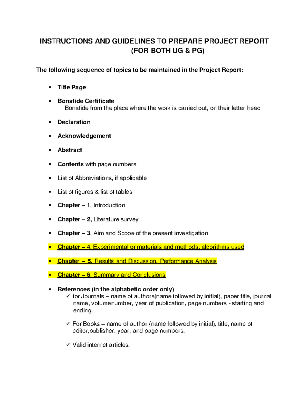 Project Guidelines 2024 - INSTRUCTIONS AND GUIDELINES TO PREPARE ...