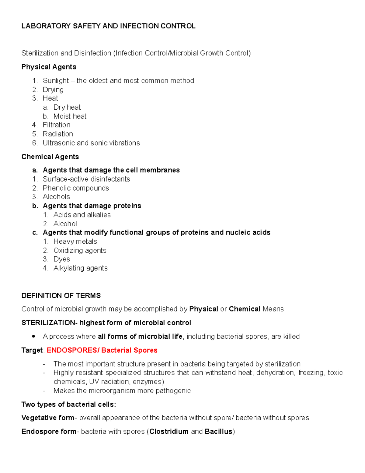 Laboratory Safety AND Infection Control - LABORATORY SAFETY AND ...