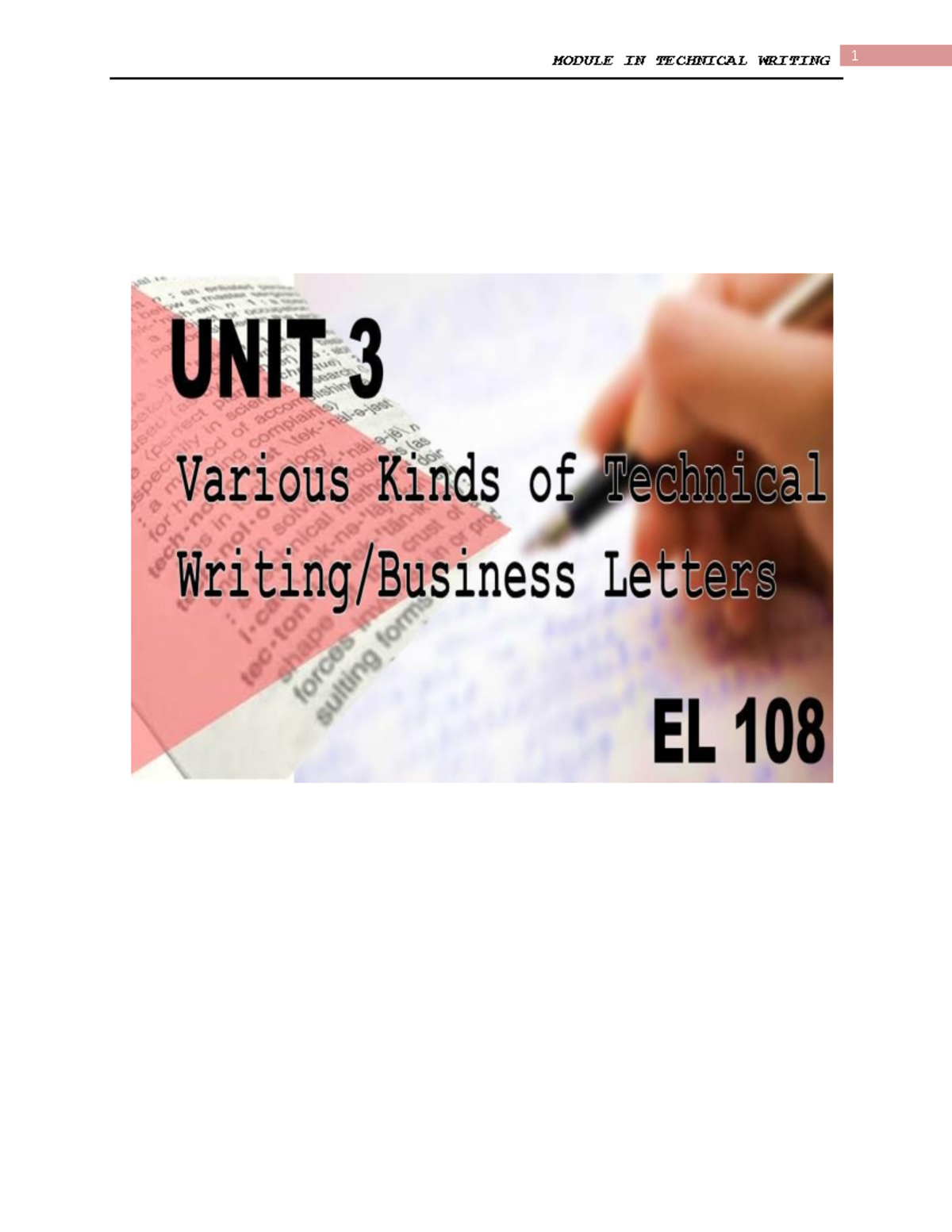 Module 5 - Technical Writing - Module 5 WRITING A RESUME WRITING AN ...