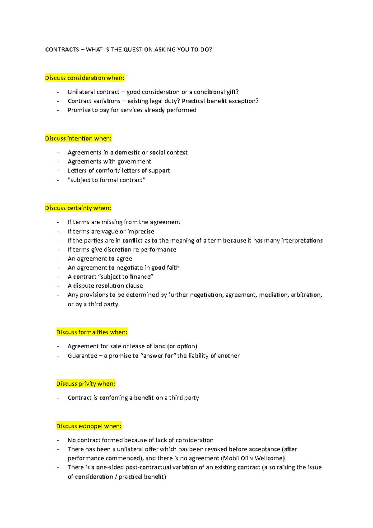 Contracts red flags - what to talk about - CONTRACTS – WHAT IS THE ...