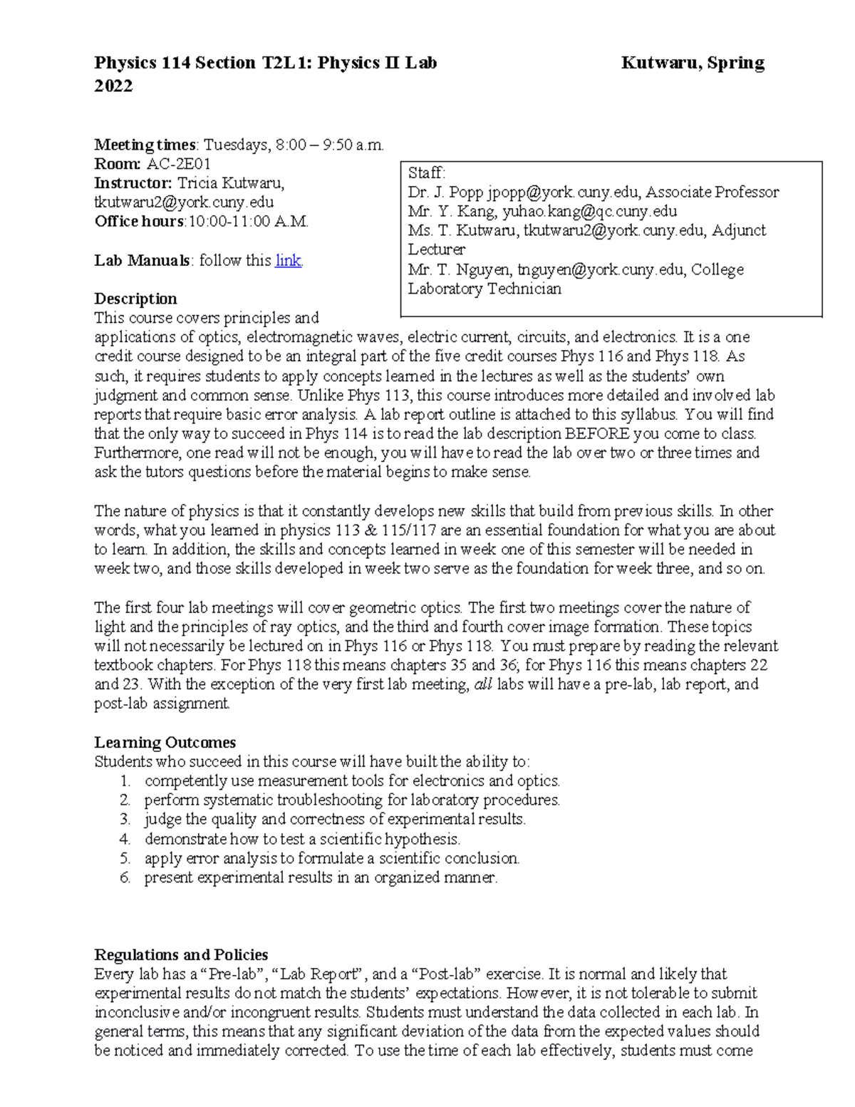 Physics 114 Section Fall 2023 T21 Tues Morning - Physics 114 Section ...