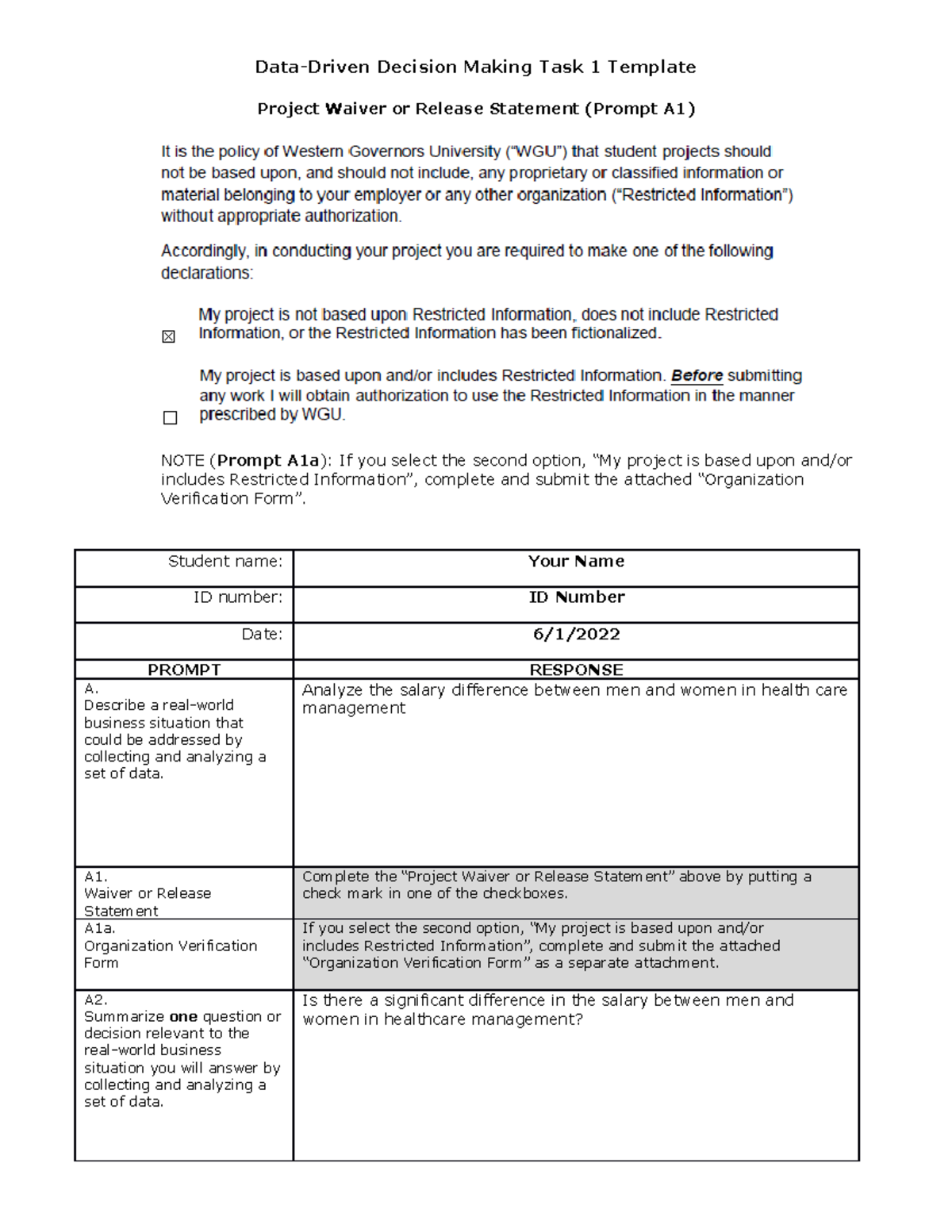 Qum1 Task 1 Sd Data Driven Decision Making Qum1 Task 1 Data Driven Decision Making Task 1