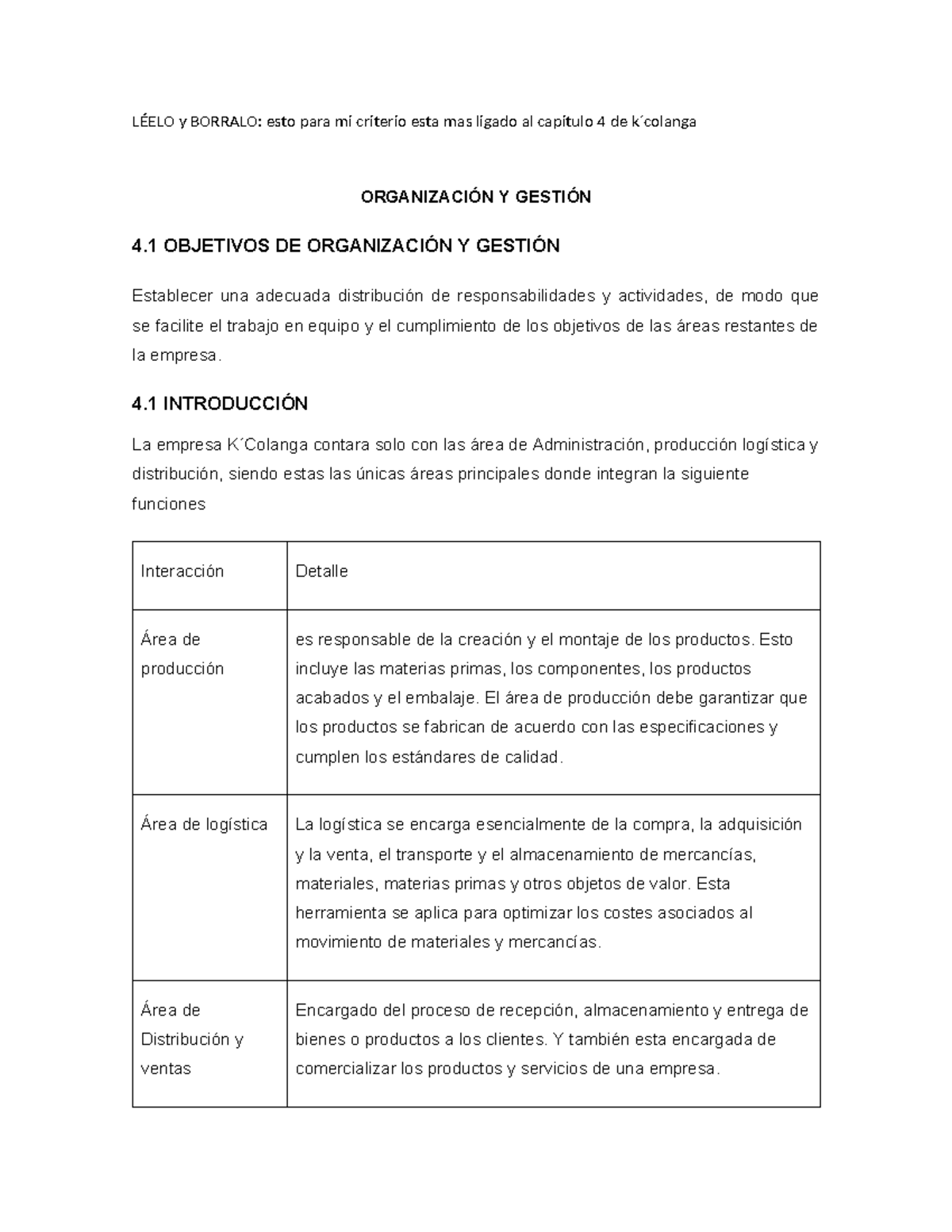 Principales elementps de integracion de las areas funcionales - LÉELO y ...