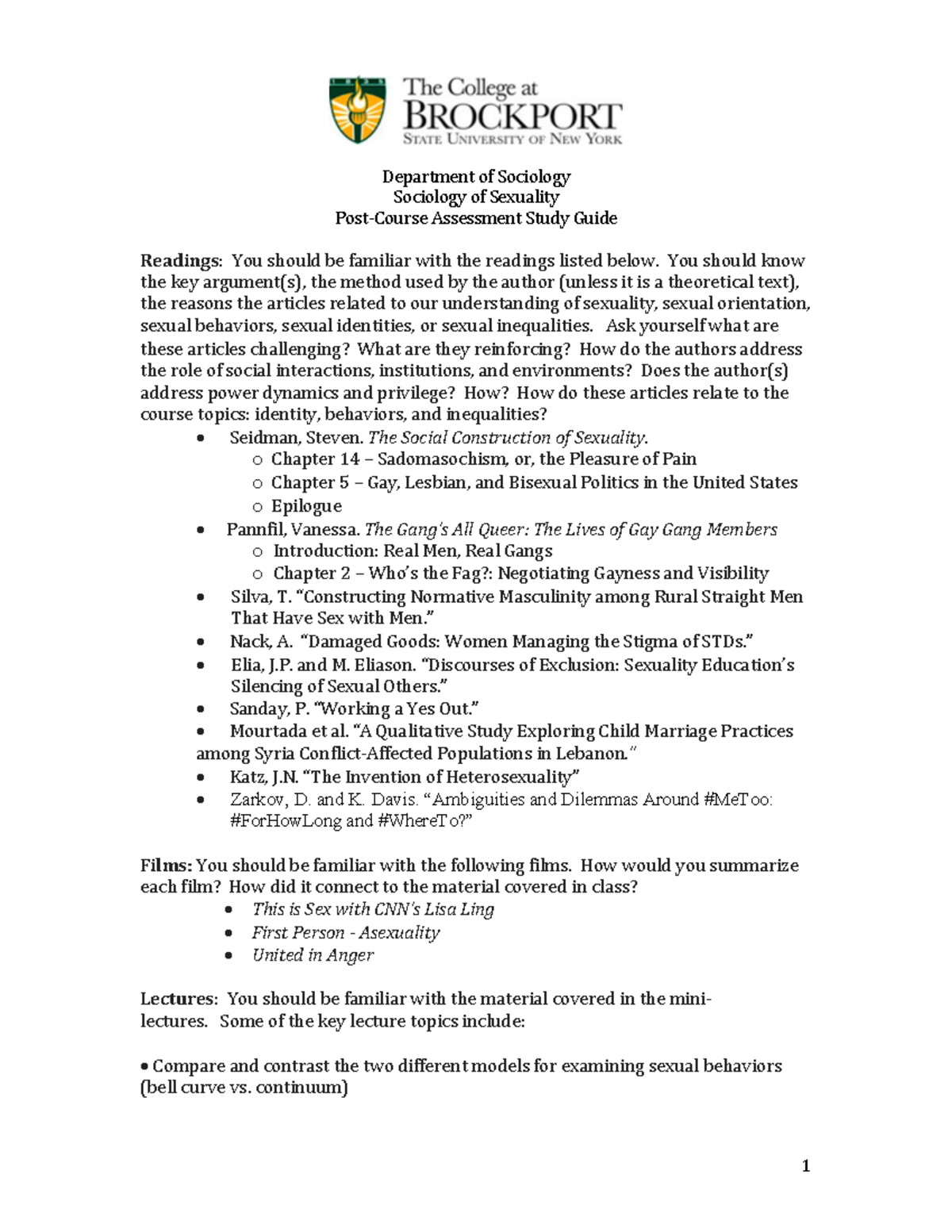 Fall 2020 SOC369 Post-Course Assessment Review Sheet - Department of ...