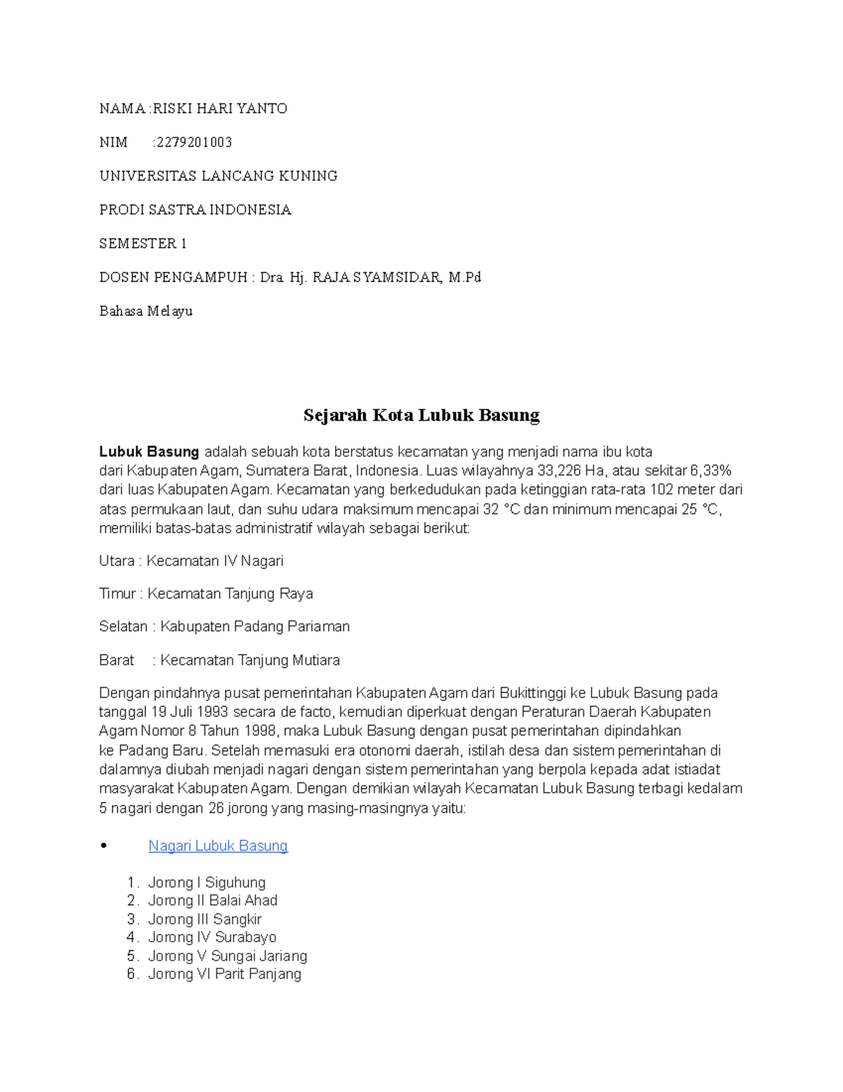 Budaya Lubuk Basung - Summary Kafka en la orilla - NAMA :RISKI HARI ...