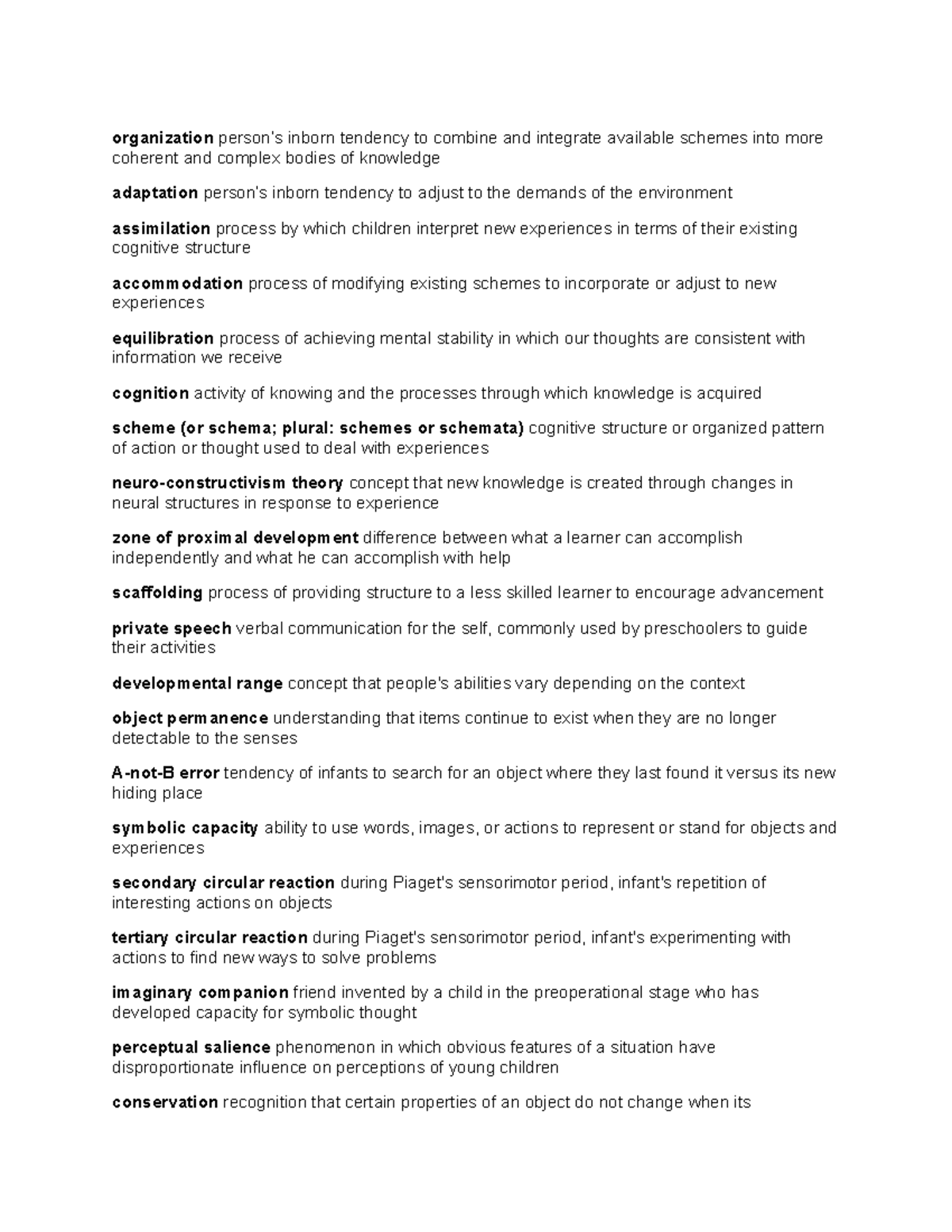 Chapter 7 - organization person’s inborn tendency to combine and ...