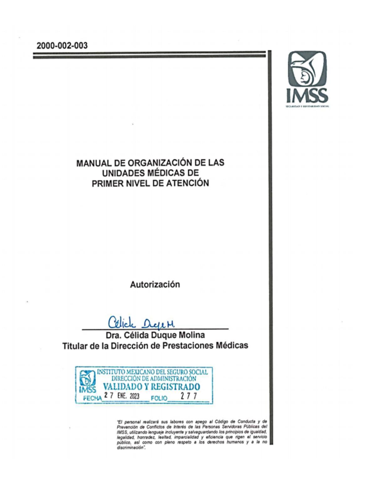 Manual DE Procedimientos EN Primer Nivel DE Atencion - MÉDICAS DE ...