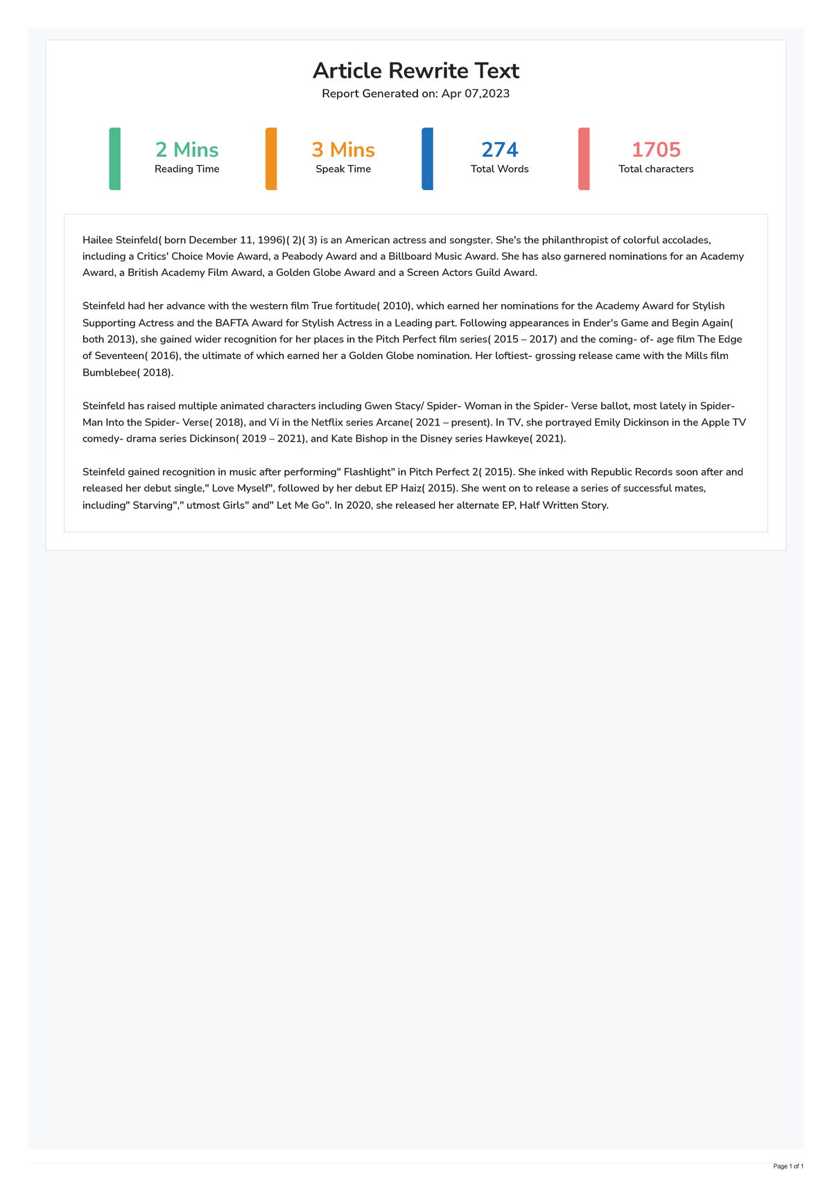 Article-rewriter-report - Article Rewrite Text Report Generated on: Apr ...